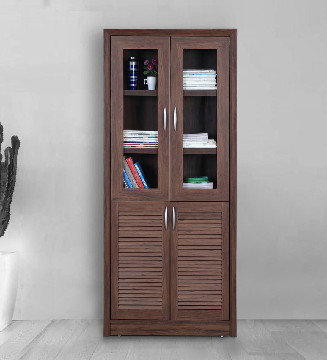 Buy Stark Book Case in Walnut Finish by HomeTown Online - Book Cases ...