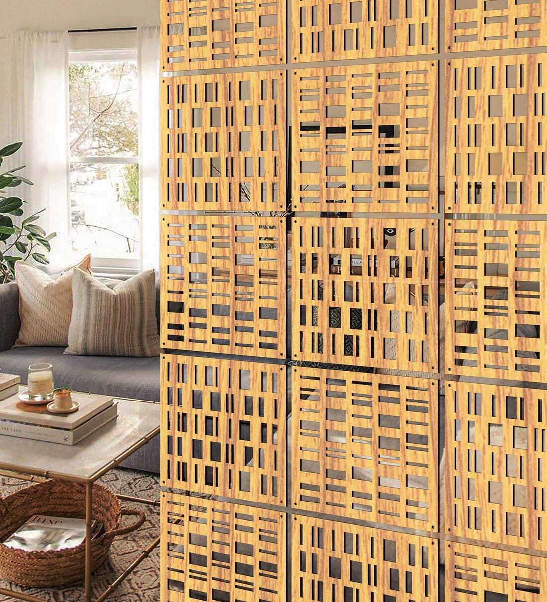 Buy Static Universal (Set Of 10) Brown Colour Engineered Wood Hanging ...