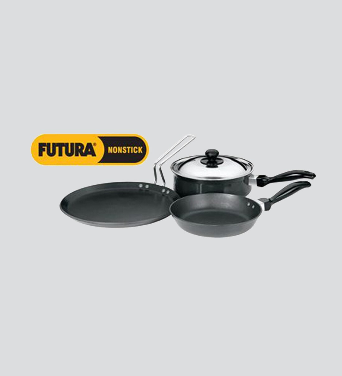 Buy Steel 2.5L Advanced Cookware Set - Set of 3 by Hawkins at 1% OFF by ...