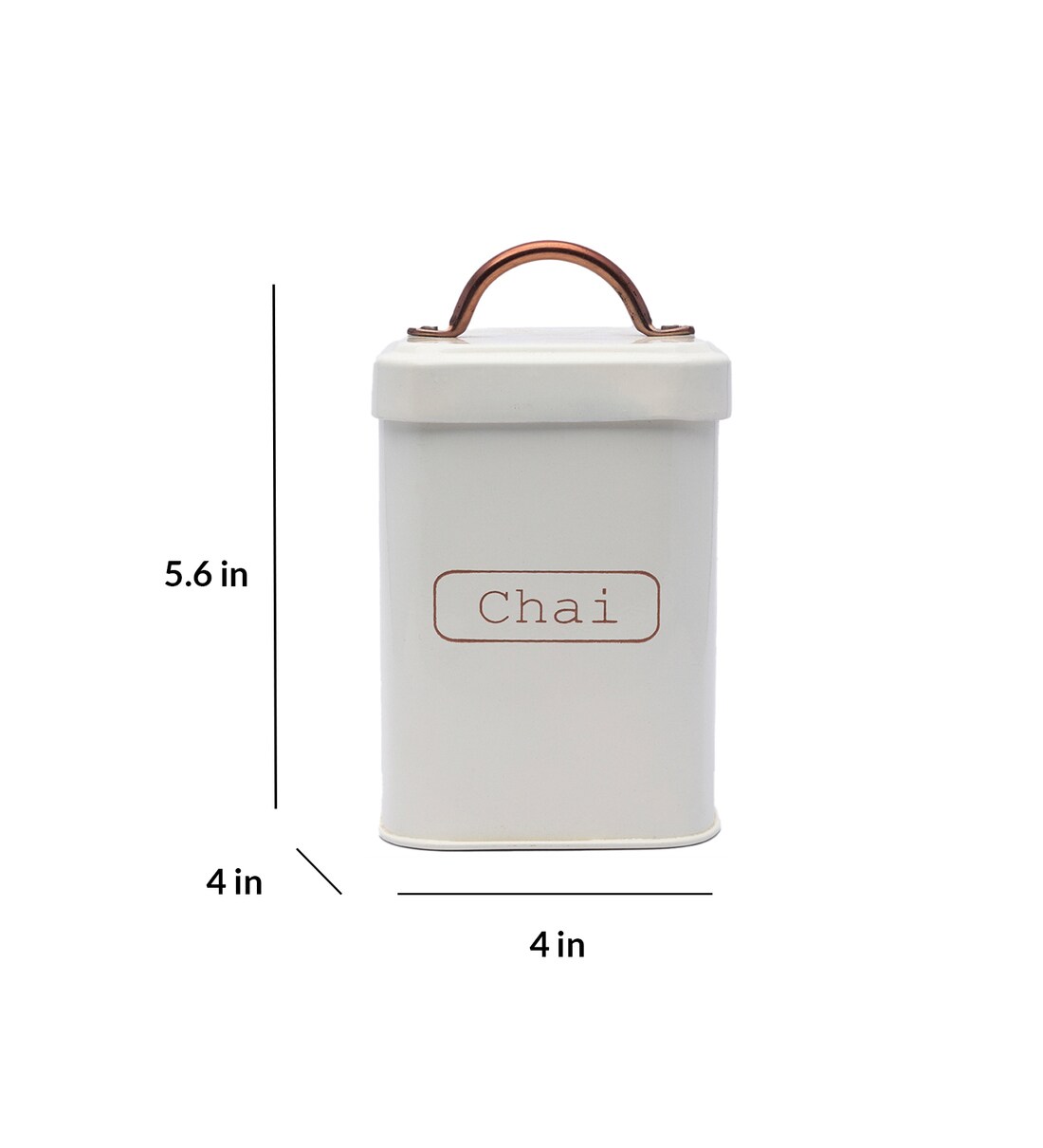 Buy Steel Ivory Airtight Chai Jar By Market 99 Online - Jars and ...