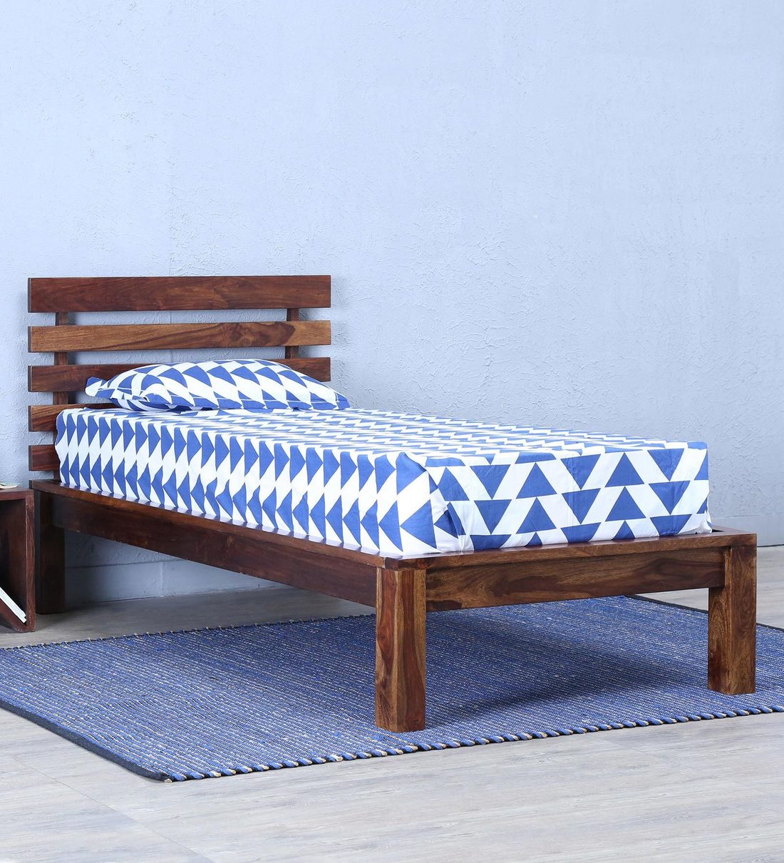 Buy Stigen Sheesham Wood Single Bed In Provincial Teak Finish at 3% OFF ...