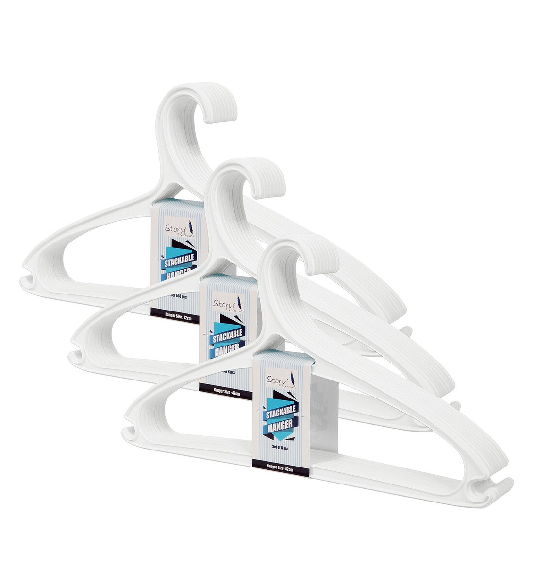 Buy Story @ Home Plastic Hanger Set of 24 , White Online - Hangers ...