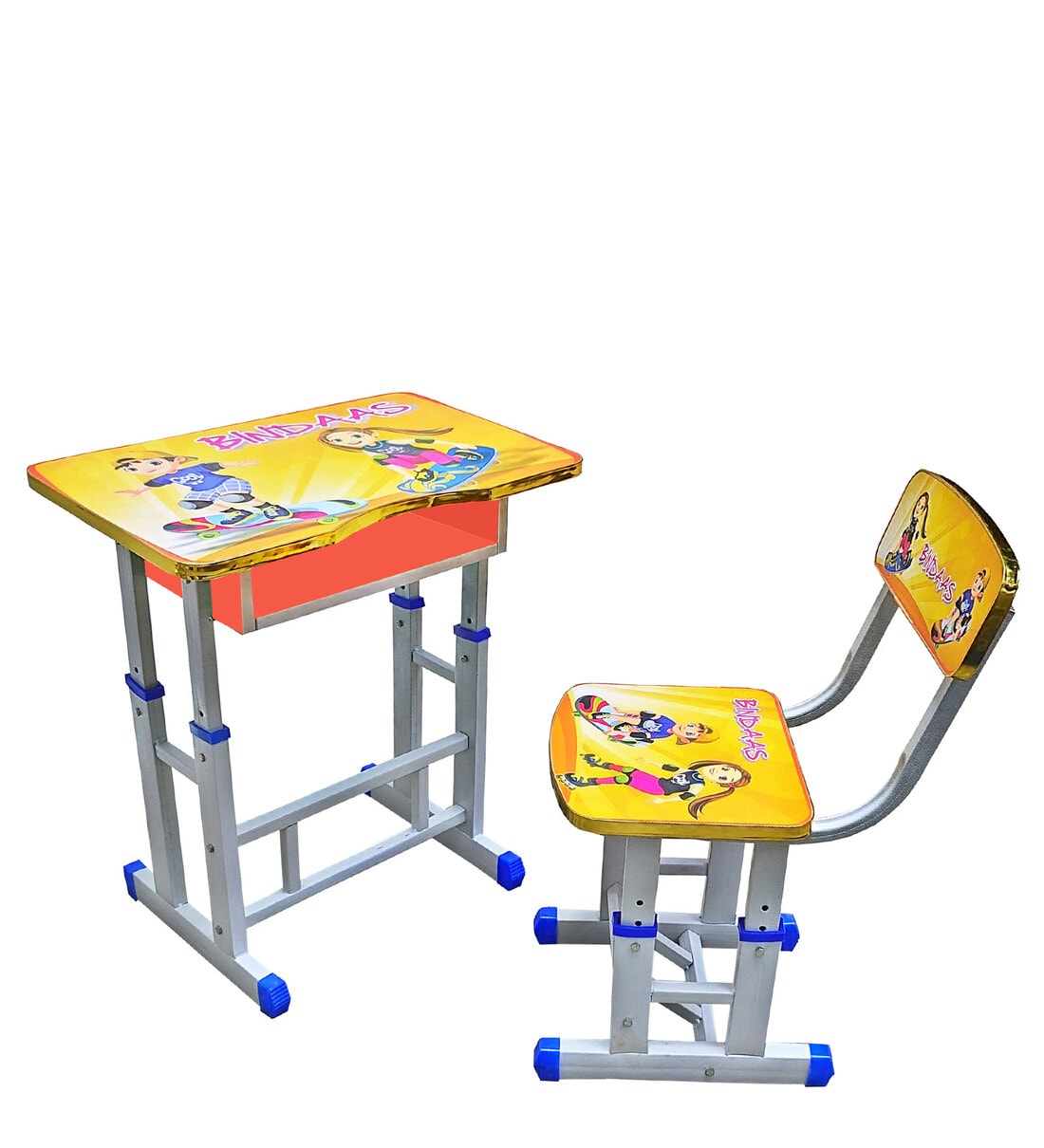 Buy Cartoon Infant Desk in Yellow Colour with Chair Online - Infant ...