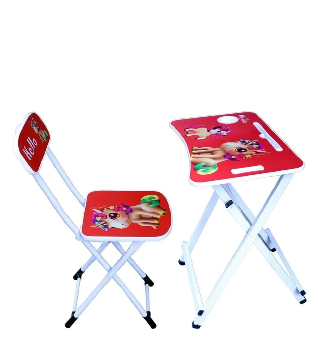 Buy Cartoon Infant Desk in Red Colour with Chair Online - Infant Desks ...