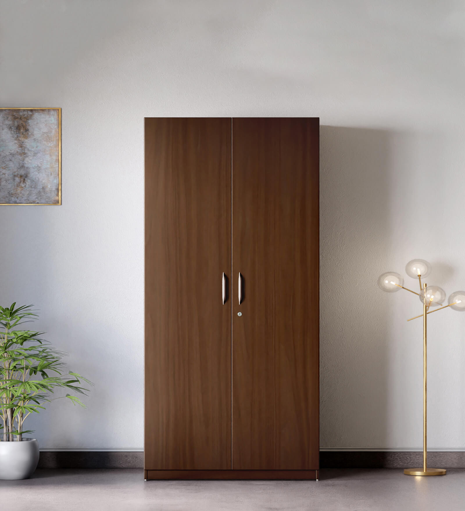 Buy Stack 2 Door Wardrobe In Brown Colour at 65% OFF by Godrej Interio ...