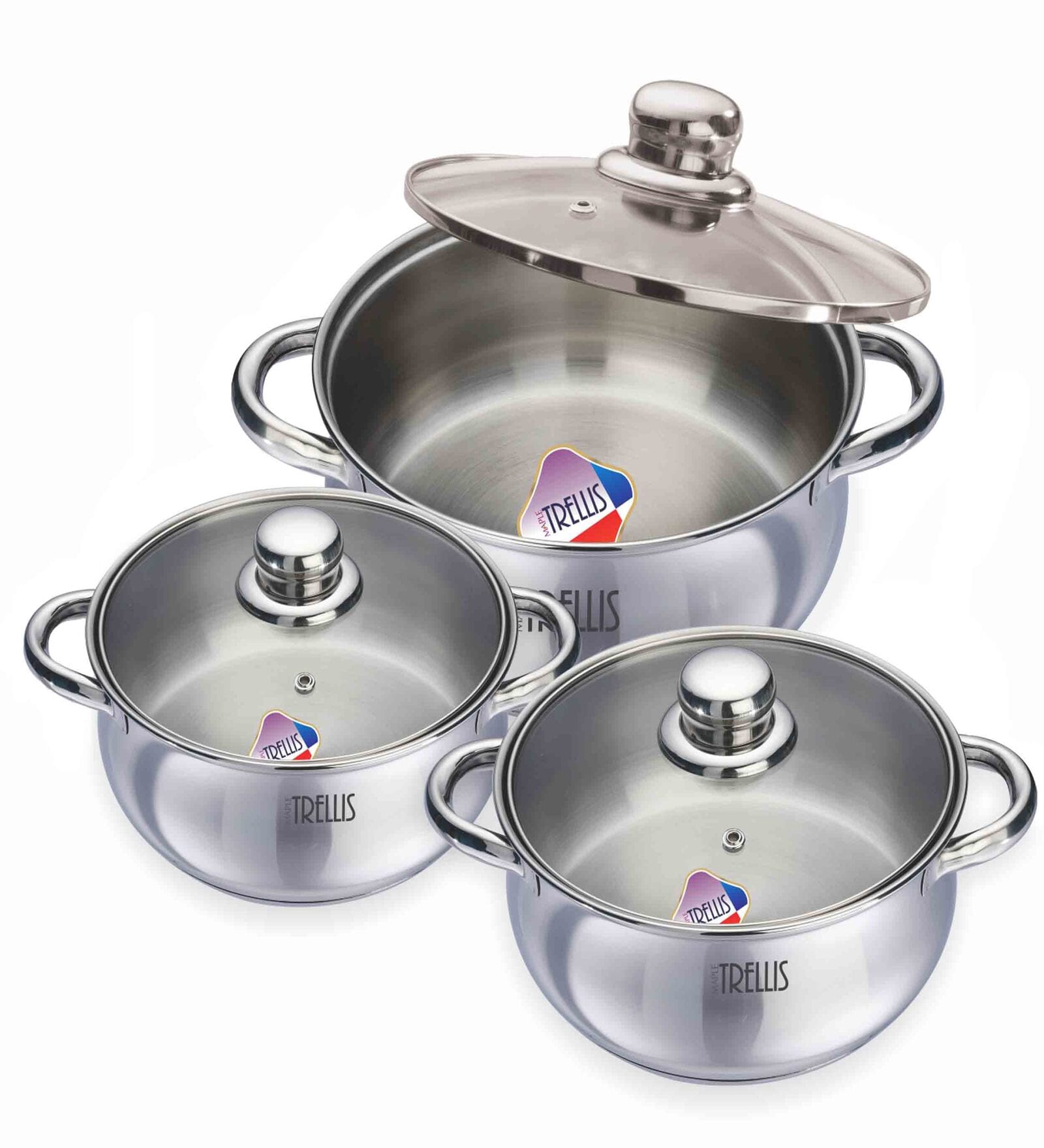 Buy Stainless Steel 3 Pcs Cookware Set By Maple at 37% OFF by Maple ...