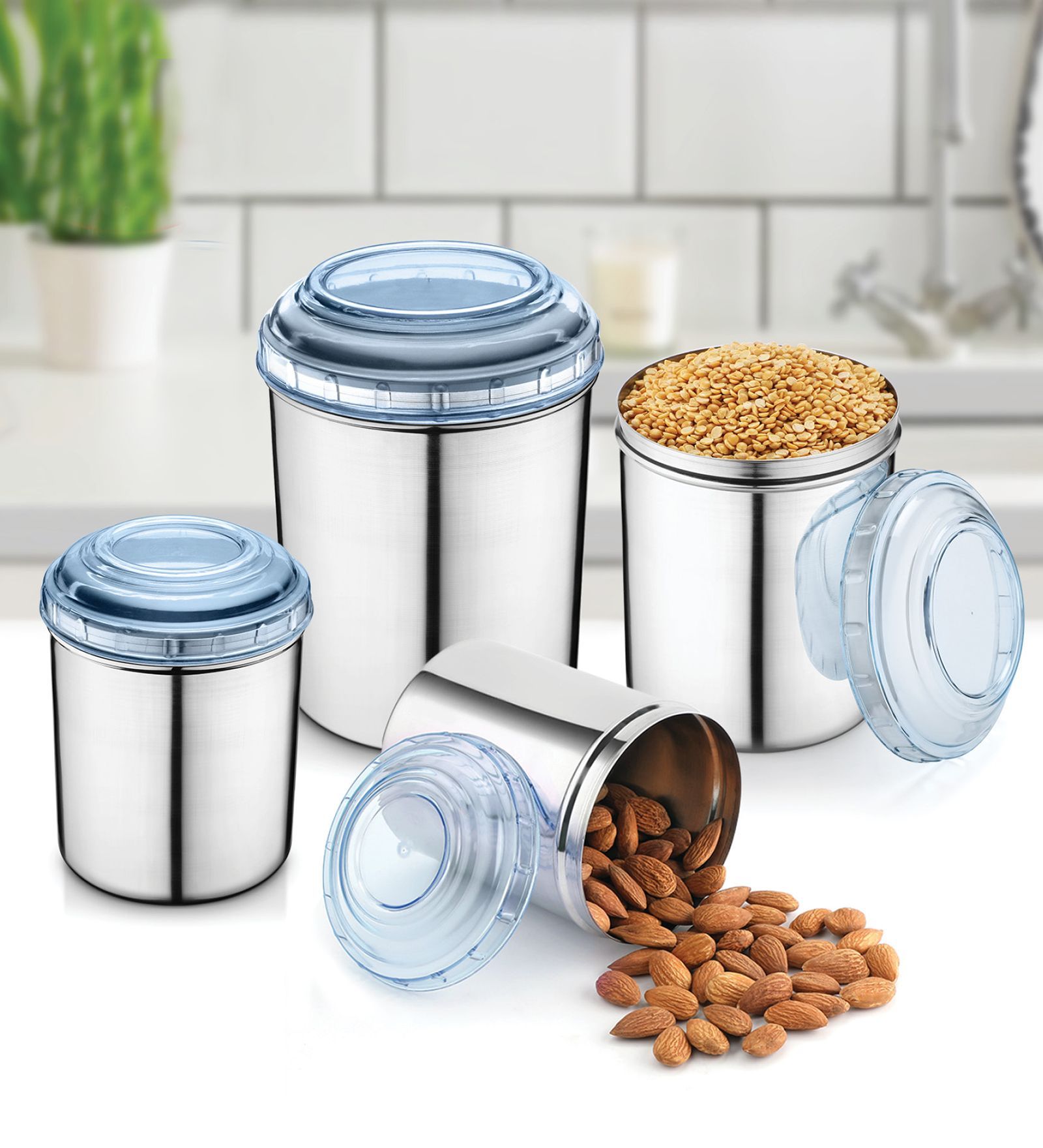 Buy Stainless Steel Kitchen Container Set of 16 By Jensons Online ...