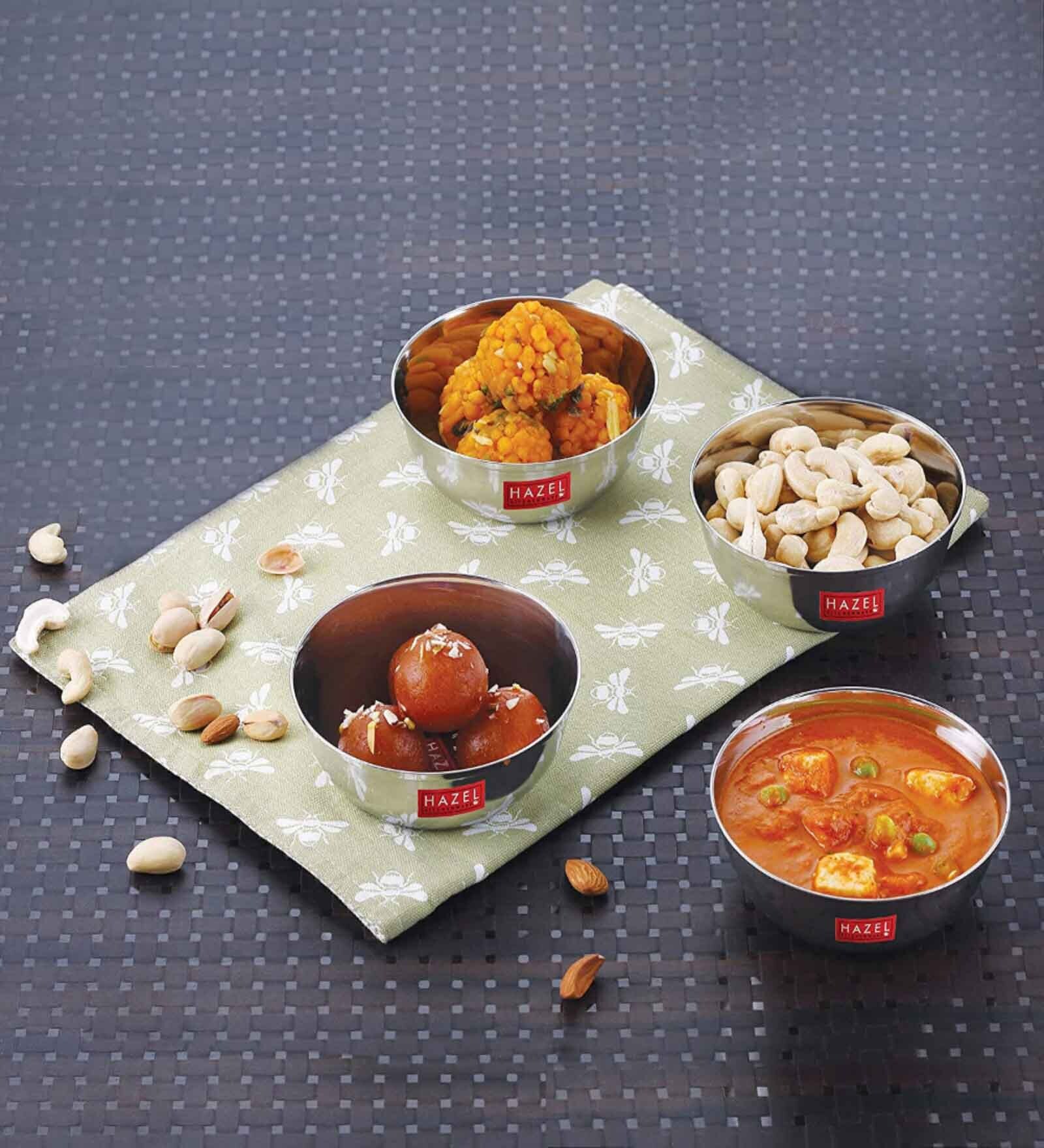 Buy Stainless Steel Bowl Vati | Steel Bowl Set For Kitchen | Dinner ...