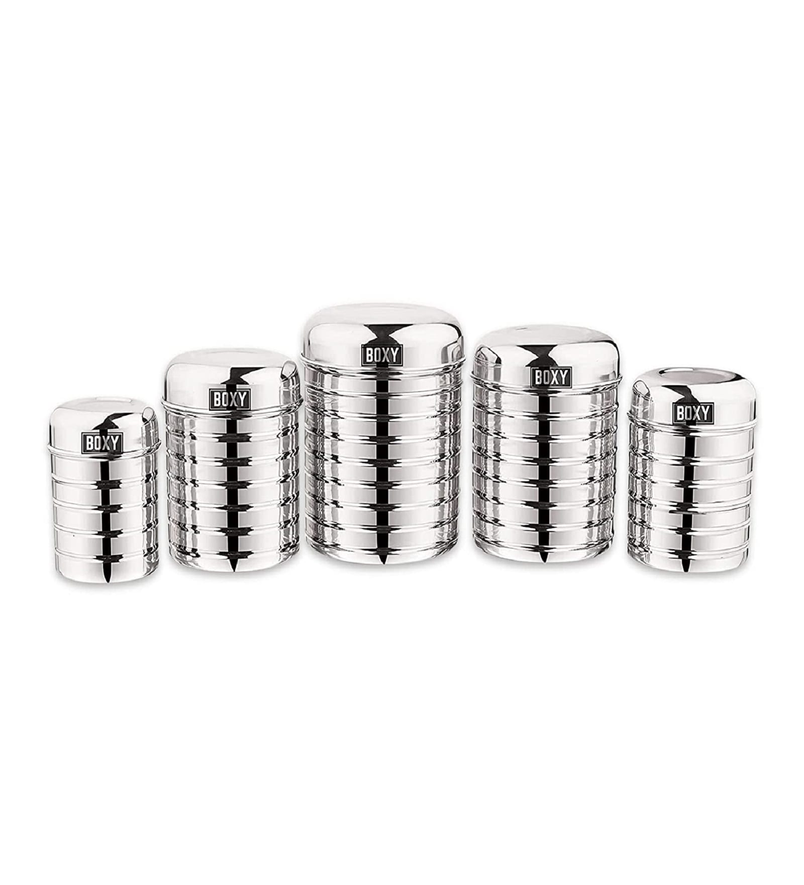 Buy Premium Stainless Steel Kitchen Container Set of 5 By Boxy Home at ...