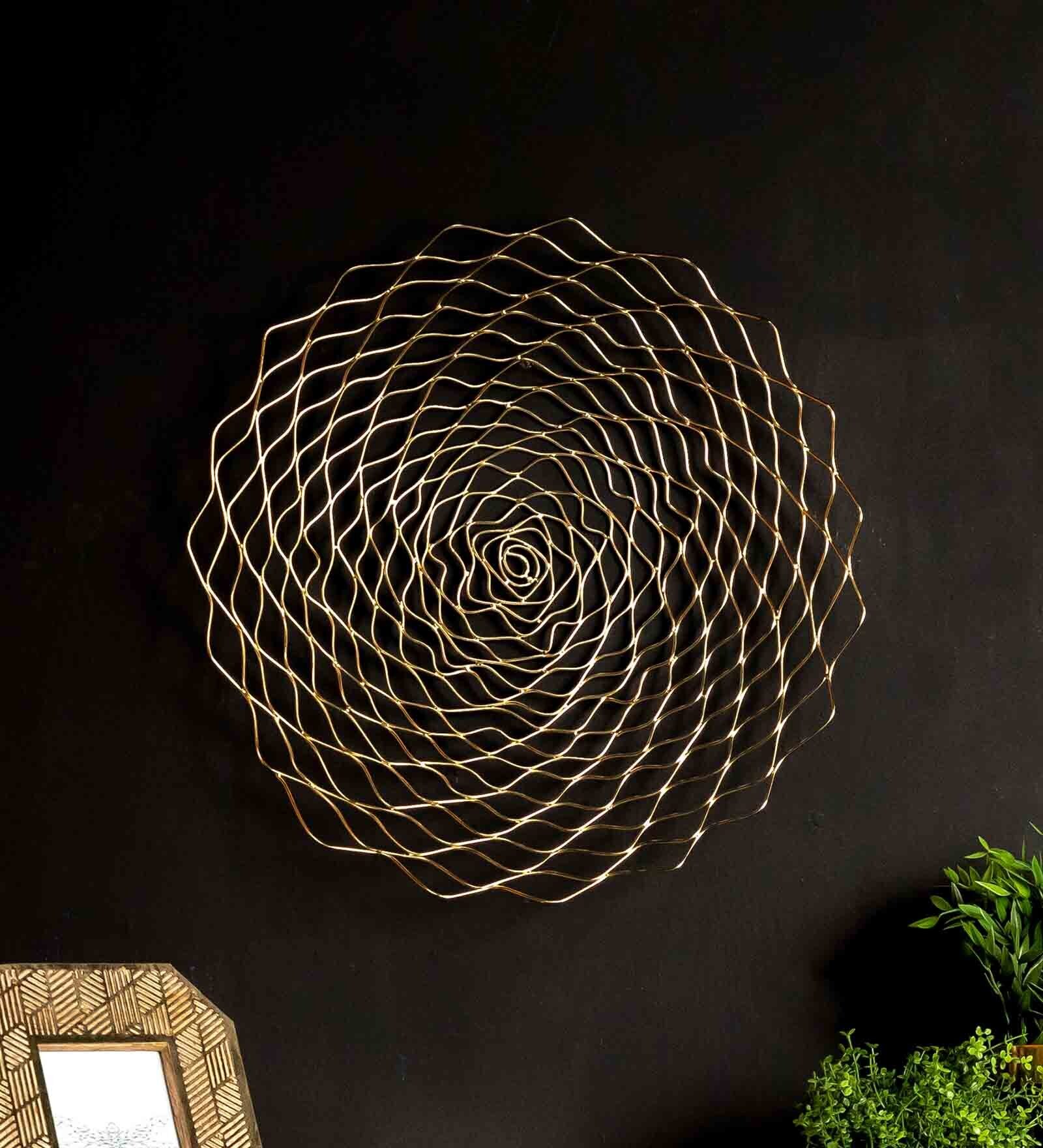 Buy Stainless Steel Abstract Wall Art In Gold By Logam at 28% OFF by ...