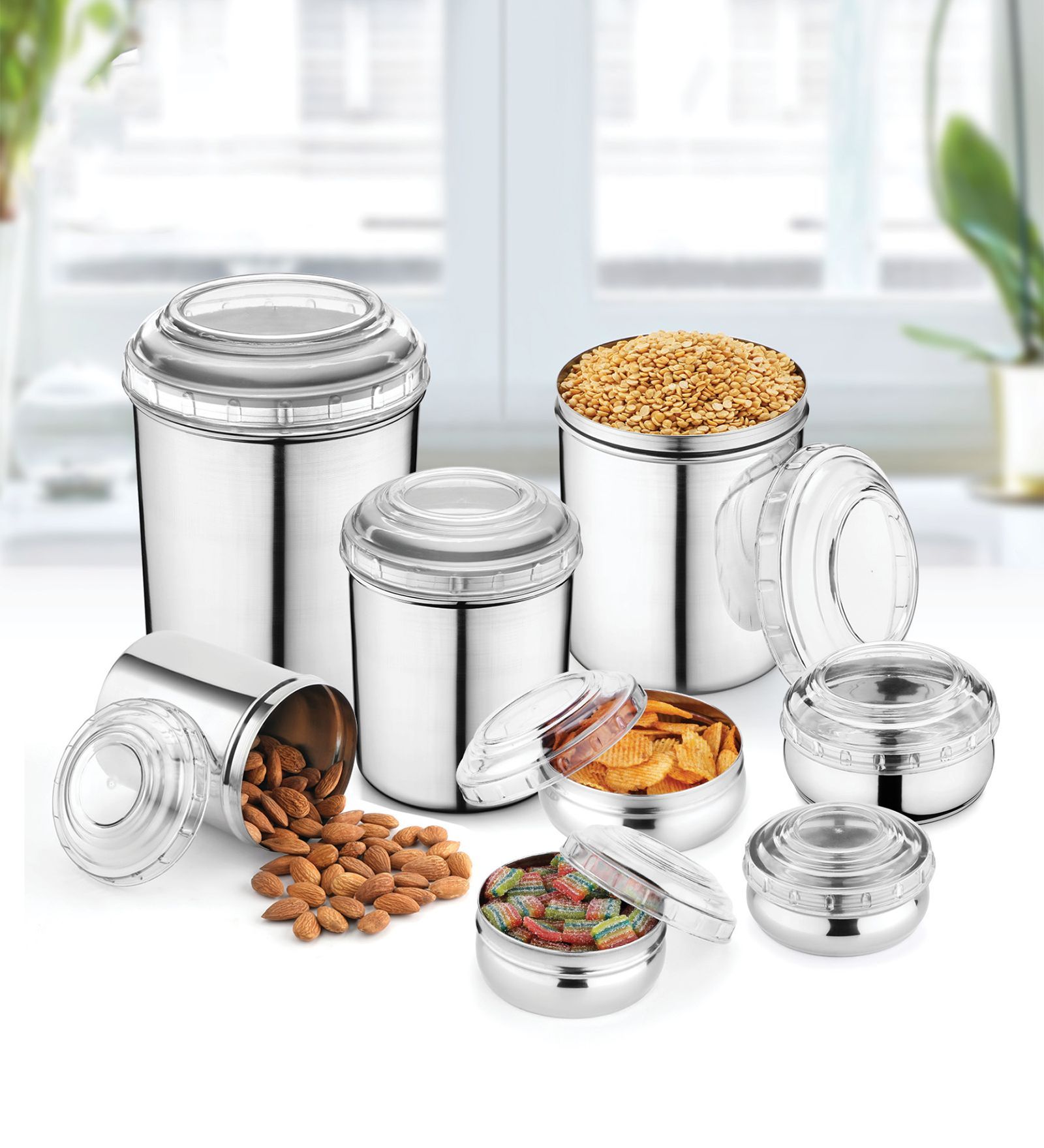Buy Stainless Steel Kitchen Container Set of 24 By Jensons Online ...