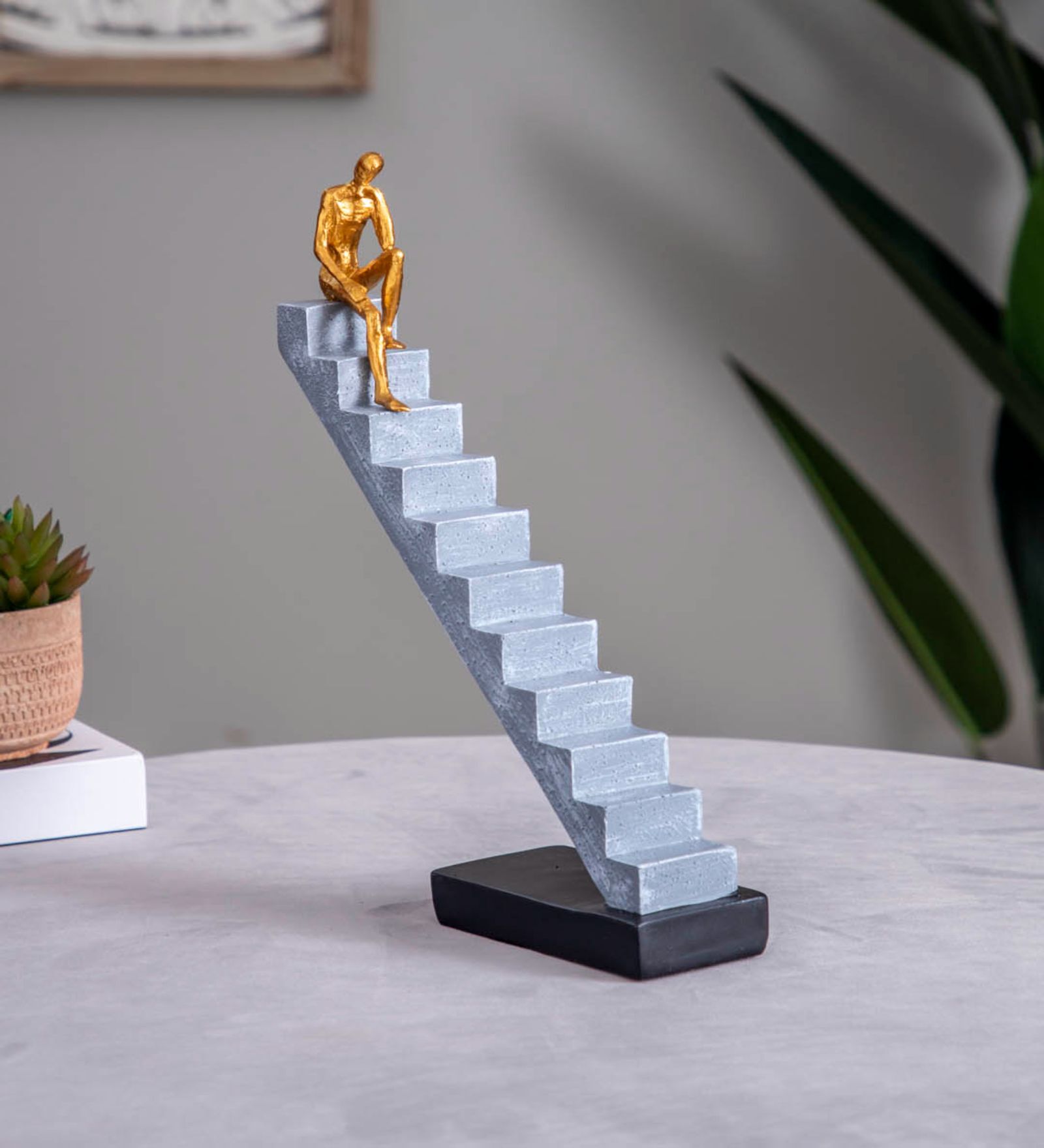 Buy Stair Climbing Multicolour Resin Figurines By The Decor Kart at 13% ...