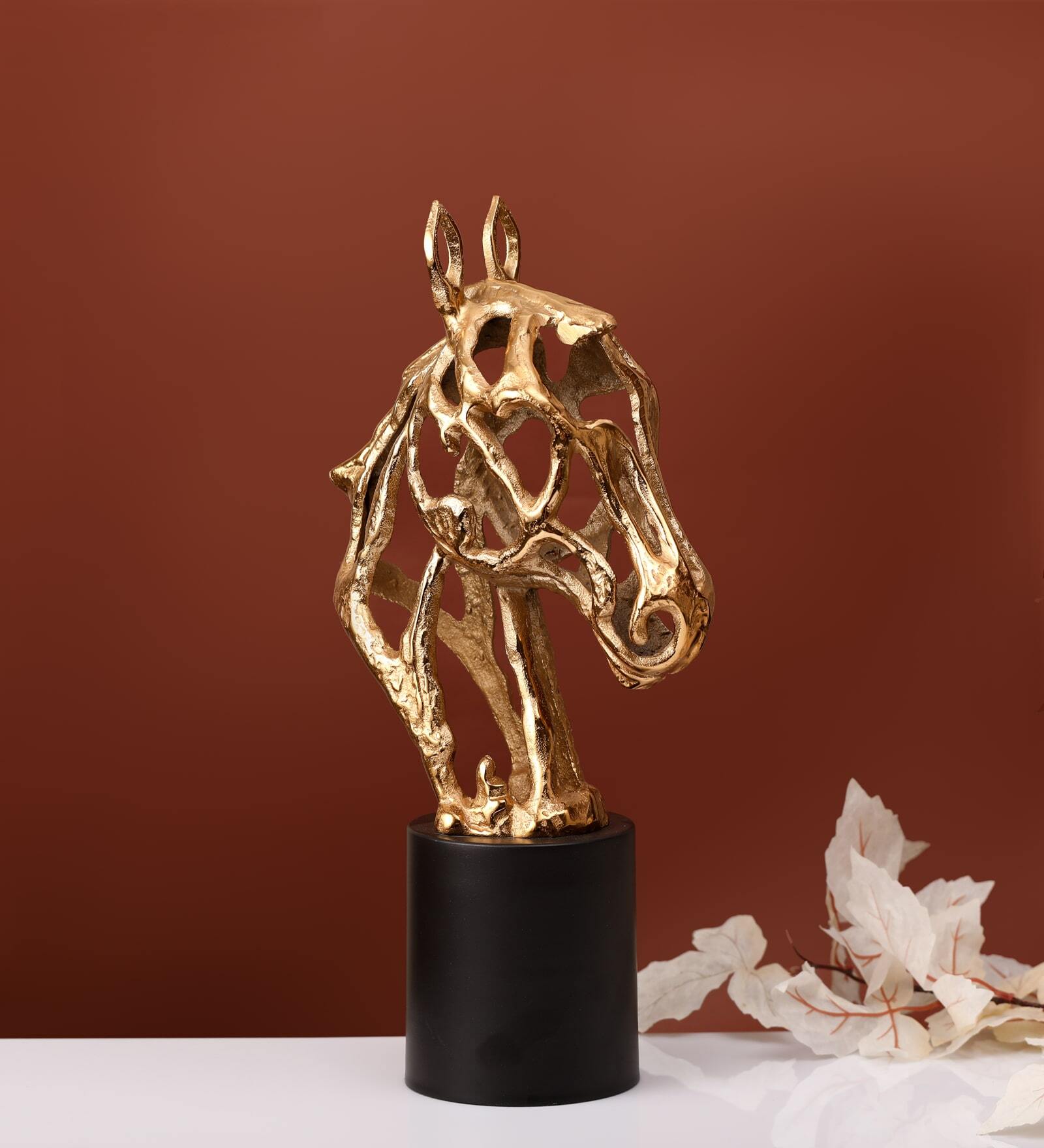 Buy Stallion Gold Aluminium Showpiece at 32% OFF by De Maison Decor ...