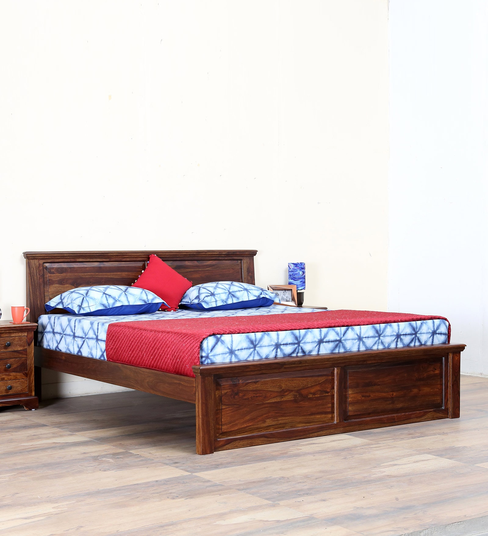 Buy Stanfield Solid Wood King Size Bed In Provincial Teak Finish at 20% ...