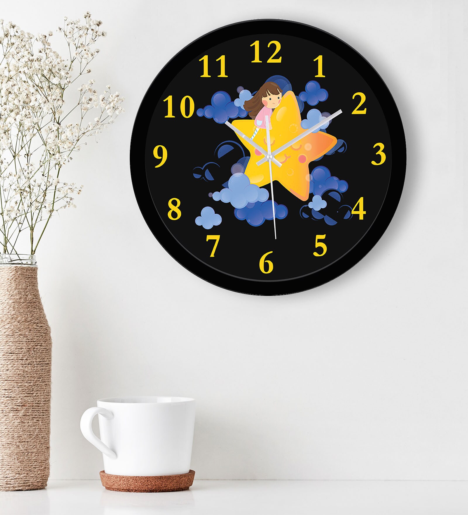 Buy Multicolor Plastic Star Kids Wall Clock at 24% OFF by Wens | Pepperfry