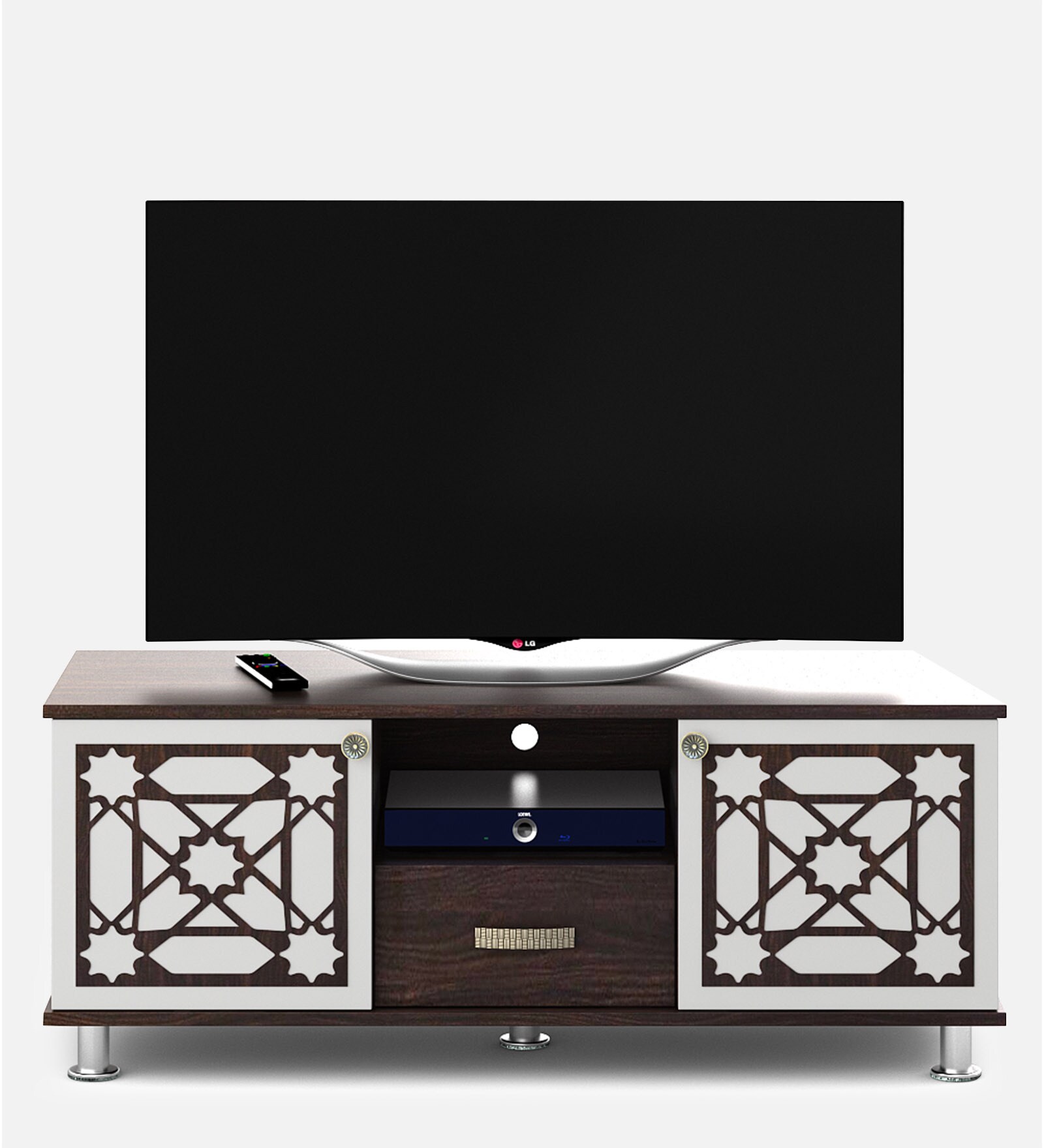 Buy Star TV Unit In White & Walnut Finish at 26% OFF by A GLOBIA ...