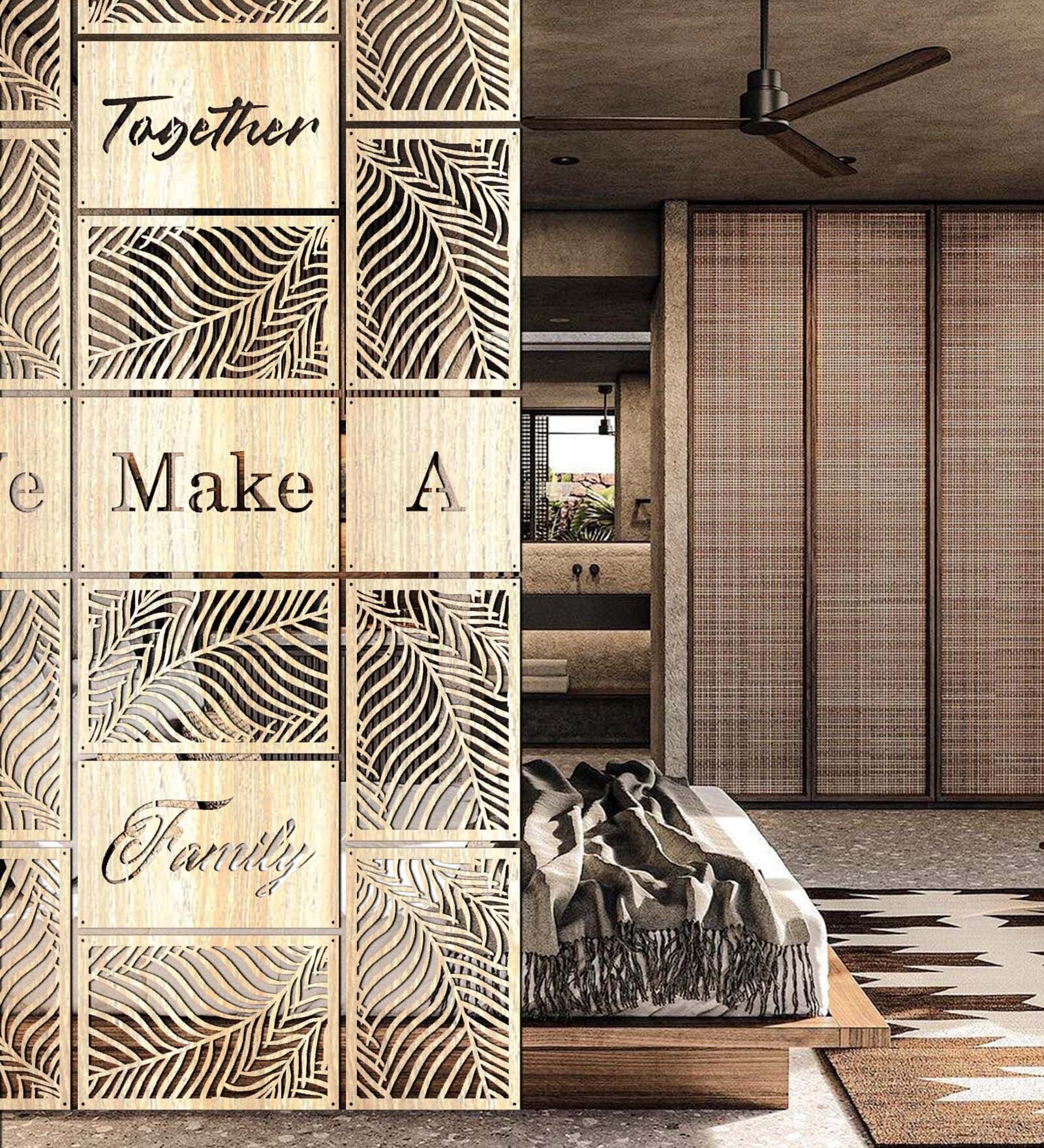 Buy Static Cream Colour Engineered Wood Hanging Room Divider at 16% OFF ...