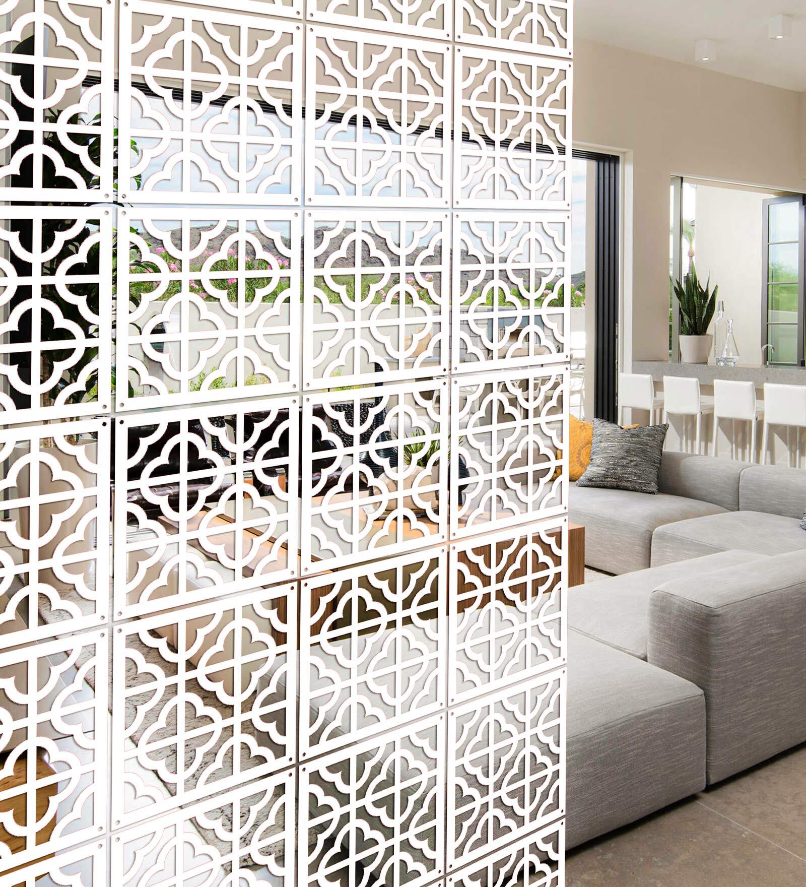 Buy Static Kepler (Set Of 10) White Colour Acrylic Hanging Room Divider ...