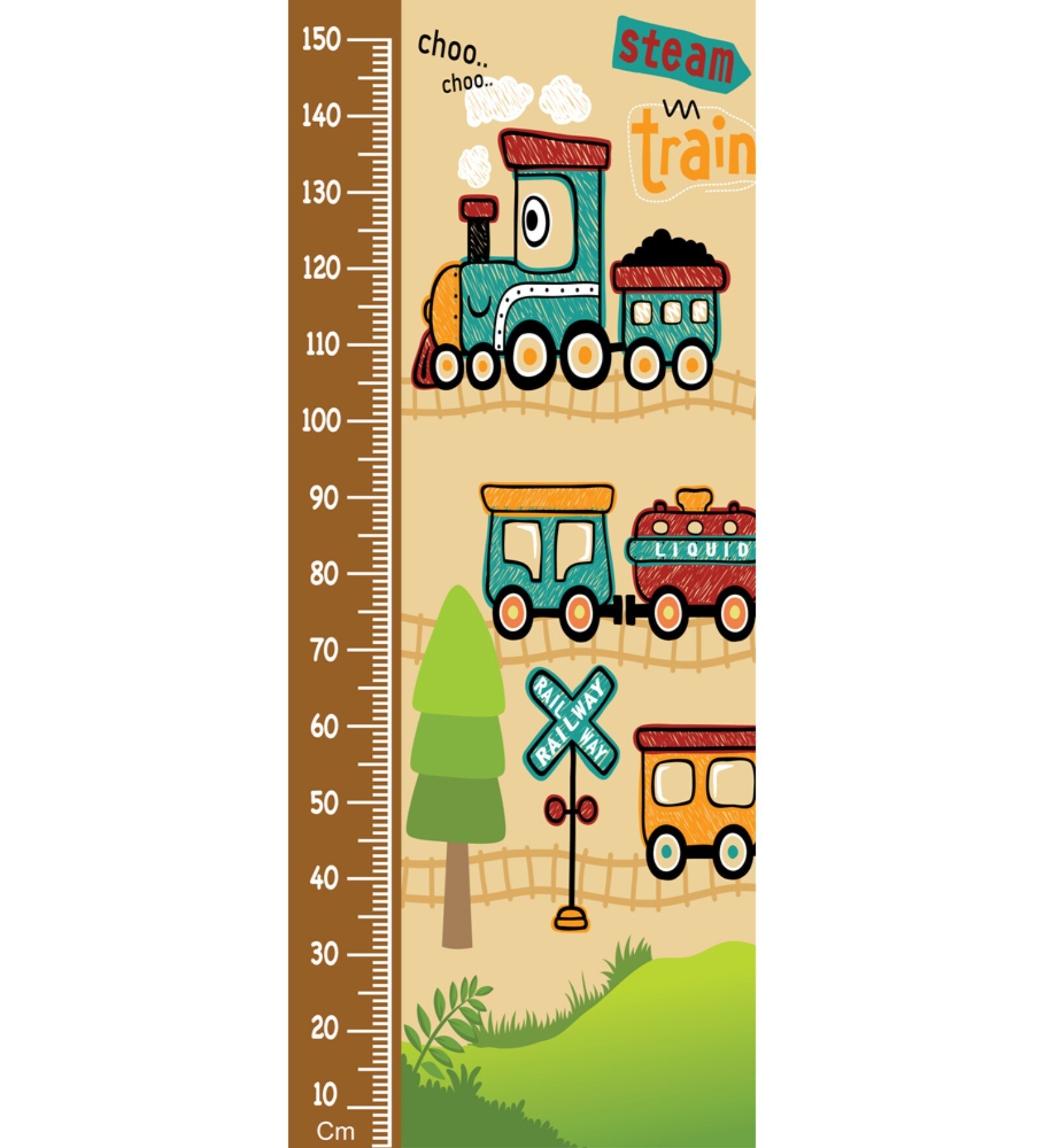 Buy Steam Train in Multicolour Height Chart at 23% OFF by Wens | Pepperfry