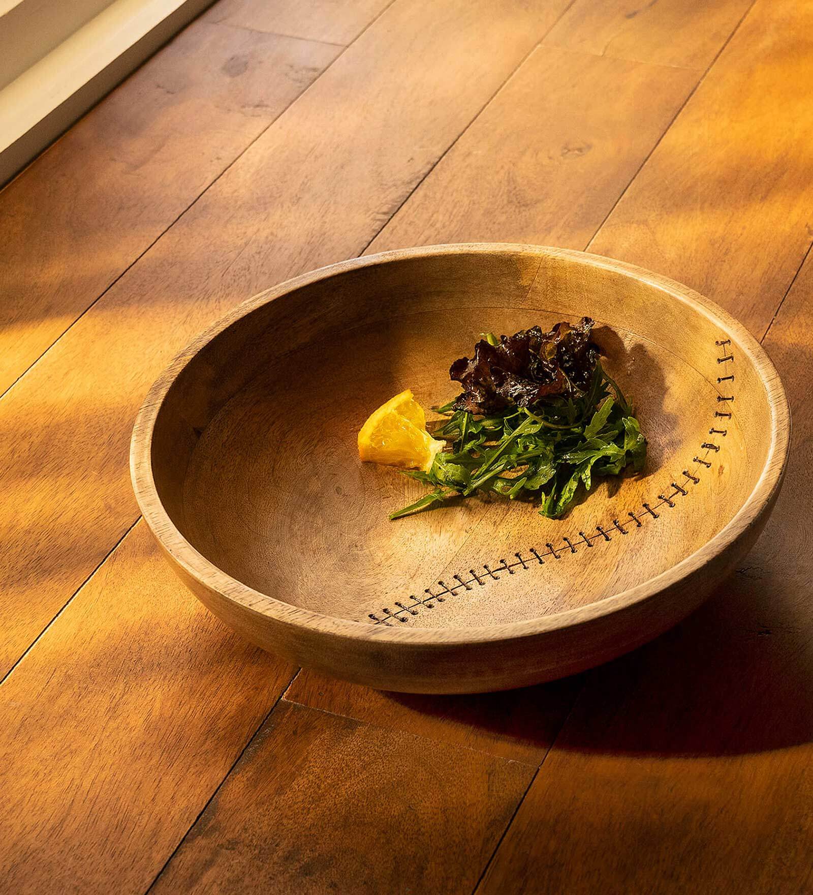 Buy Stitch Sense 800ml Brown Mango Wood Serving Bowl at 100% OFF by ...