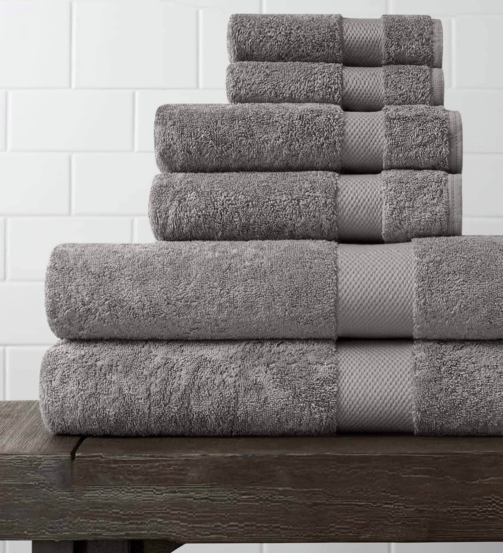 Buy Stone Solid 700 GSM Cotton Towels (Set of 6) By Amouve at 100% OFF ...