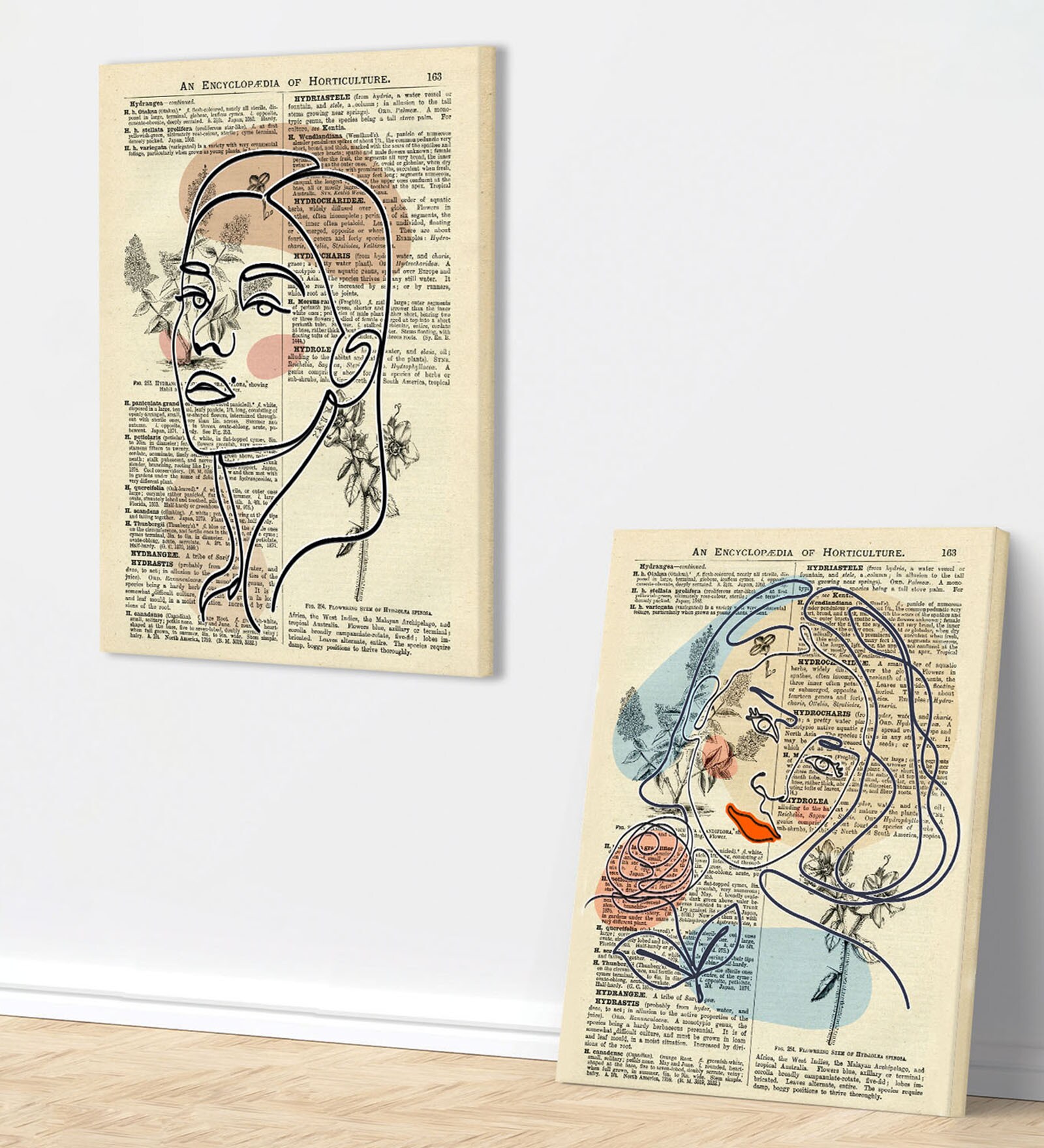 Buy Stretched Canvas Painting Women Face Line Wall Art for Home Decor ...