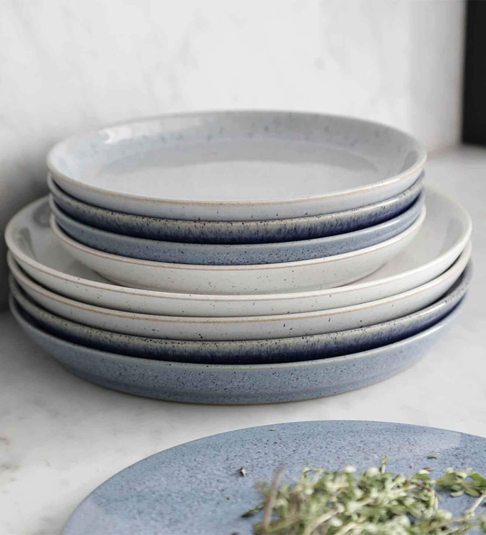 Buy Denby Studio Blue & White Stoneware 4 Pcs Dinner Plate at 50% OFF ...