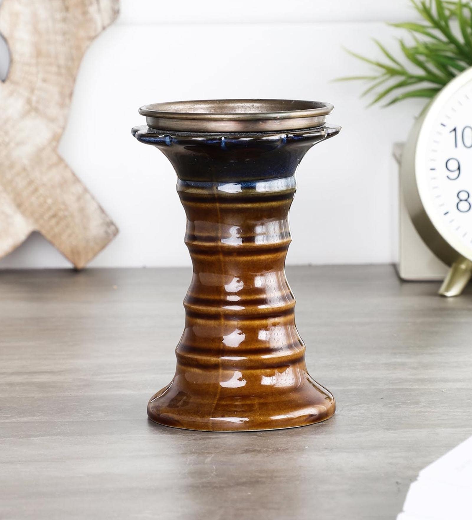 Buy Studio Multicolour Ceramic Pillar Candle Holder at 53% OFF by Miah ...