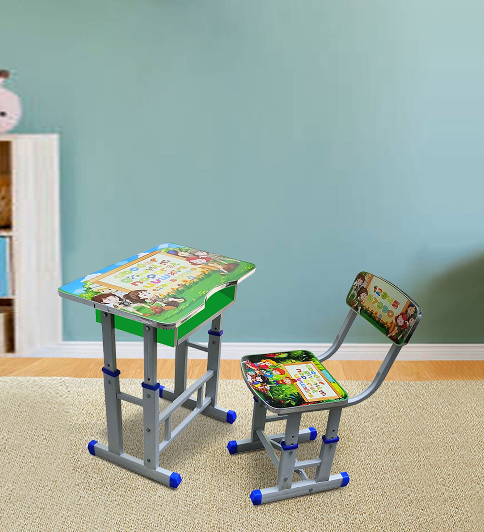 Buy Cartoon Infant Desk in Green Colour with Chair at 14% OFF by Muren ...