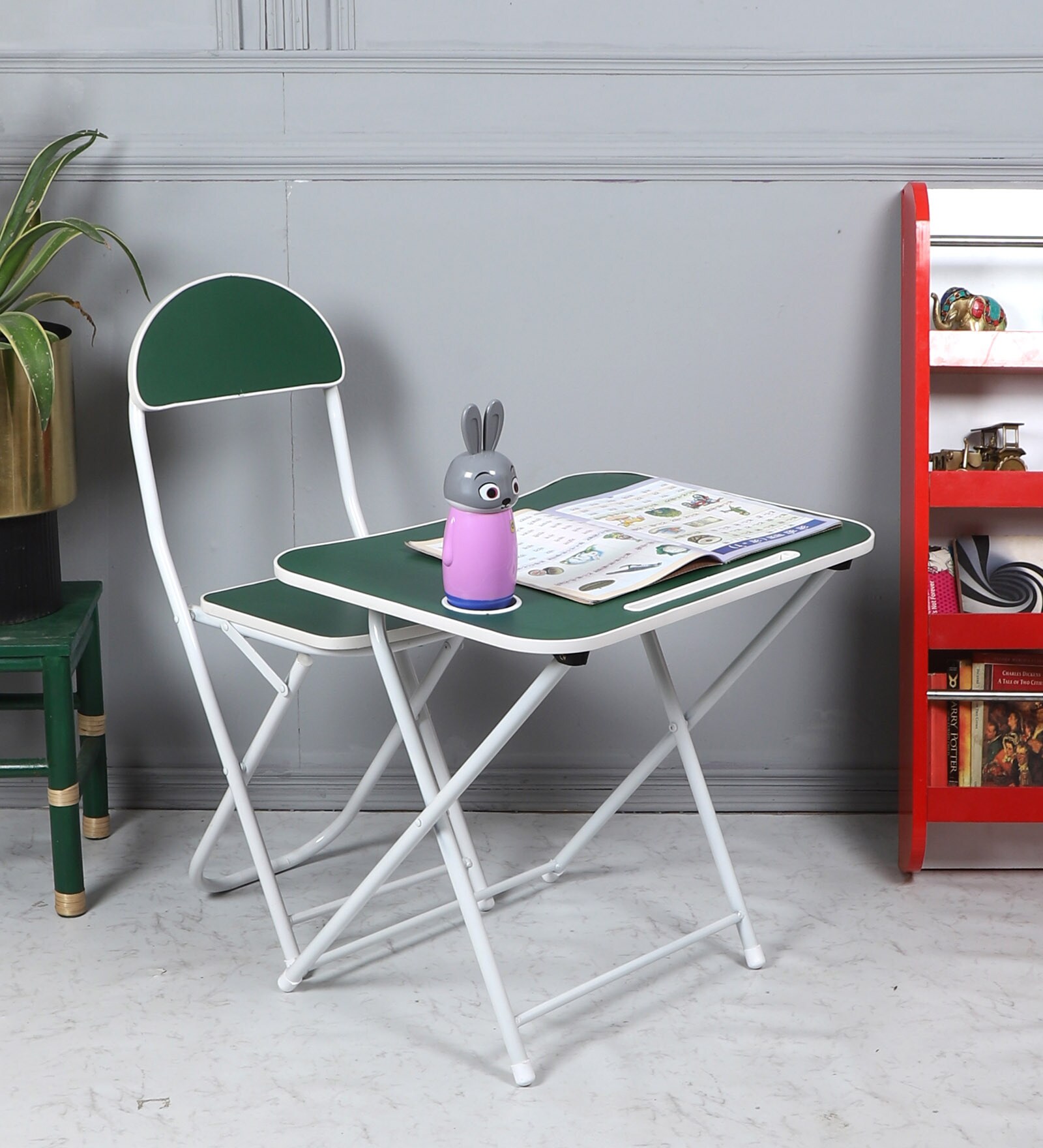 Buy Kids Metal Activity Table in Green Colour With Chair at 20% OFF by ...