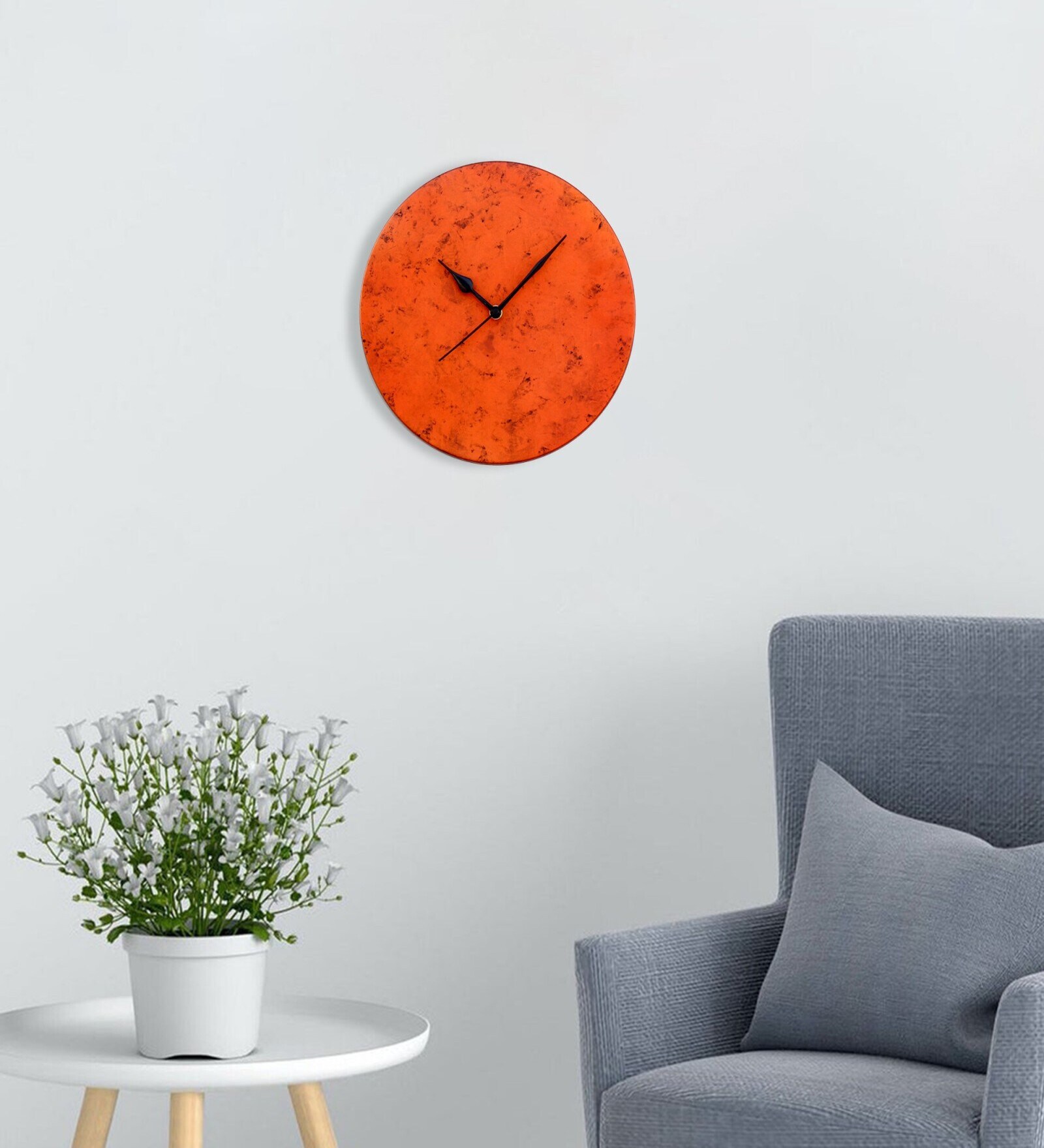 Buy Stylish Orange Metal Modern Wall Clock at 33% OFF by Craftter ...