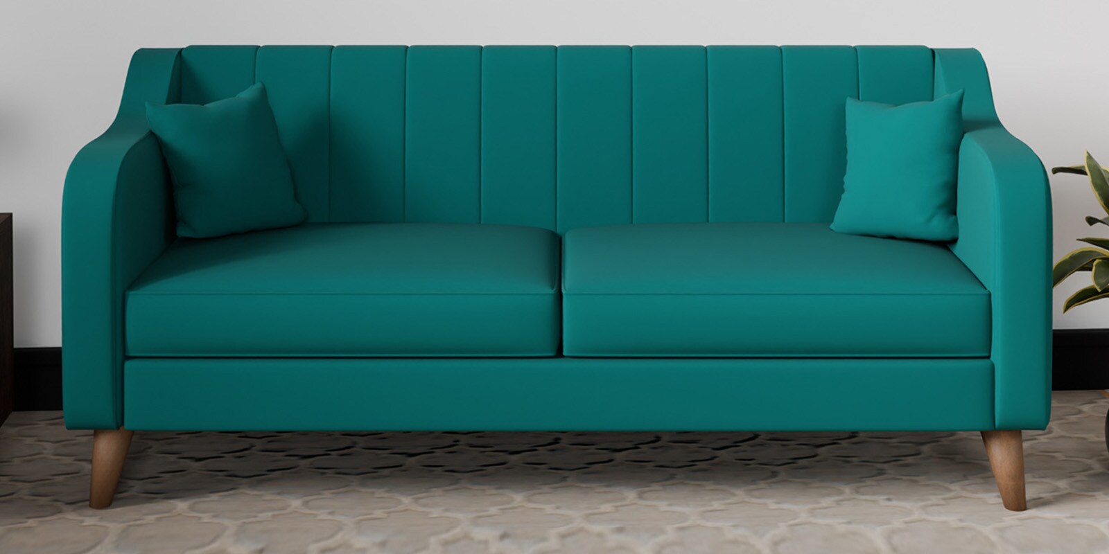 Buy Stella 2 seater sofa in Teal Green colour at 23% OFF by Adorn Homez ...