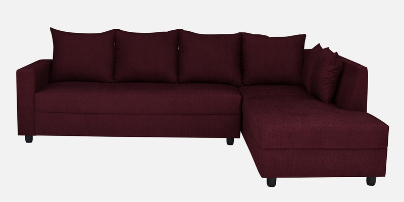 Buy Stella Fabric LHS Sectional Sofa in Maroon Colour by ARRA Online ...