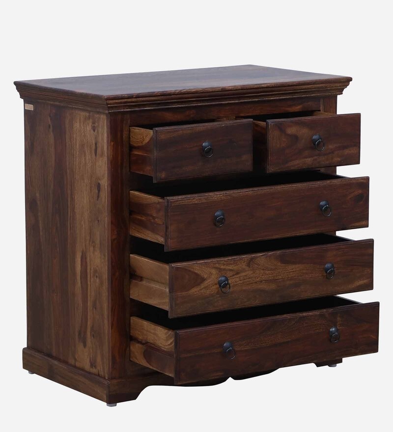 Buy Stafford Sheesham Wood Chest Of Drawers In Provincial Teak Finish ...