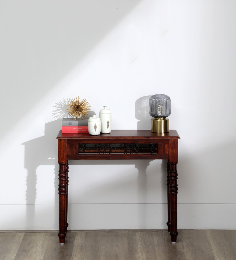 Buy Stafford Sheesham Wood Console Table In Honey Oak Finish Online ...