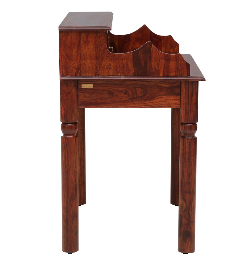 Buy Amigo Sheesham Wood Writing Table In Honey Oak Finish By Mudramark ...