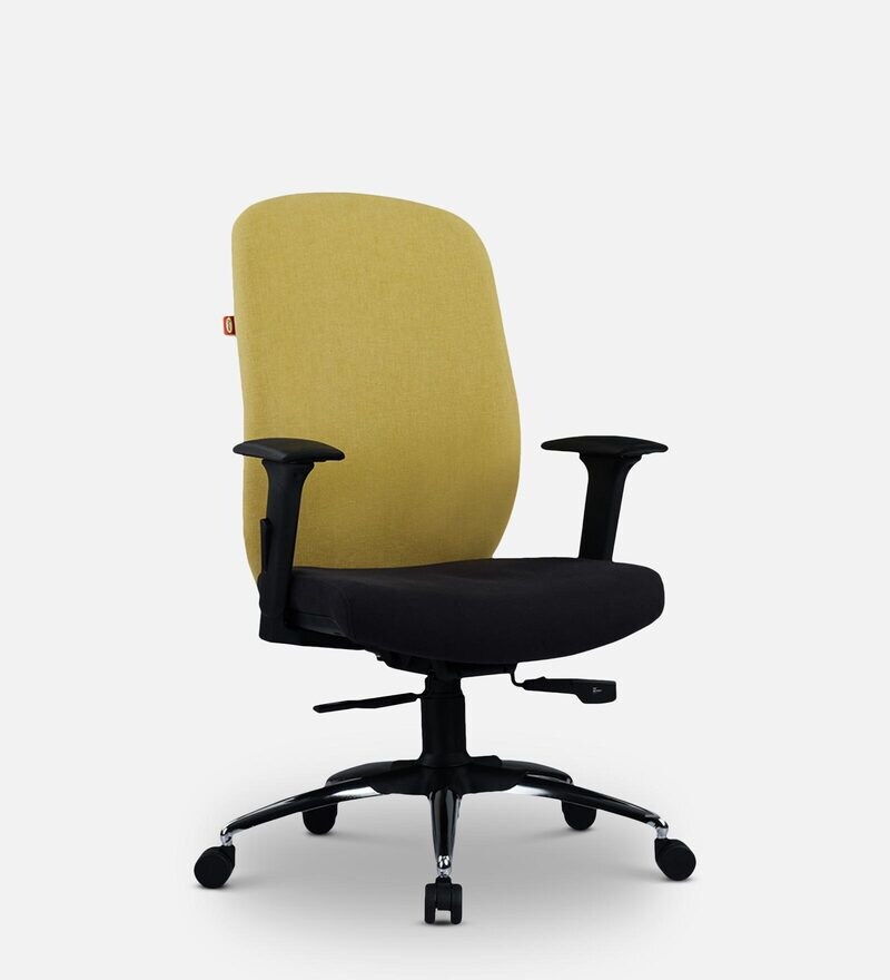 Buy Starry High Back Executive Chair Premium in Yellow & Black Colour ...
