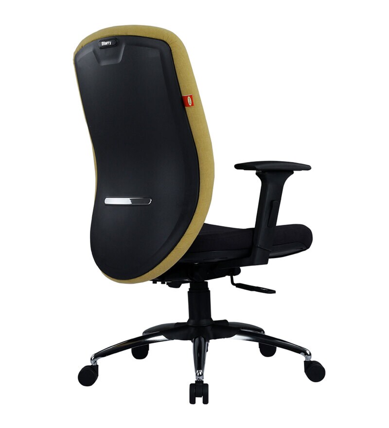 Buy Starry High Back Executive Chair Premium in Yellow & Black Colour ...