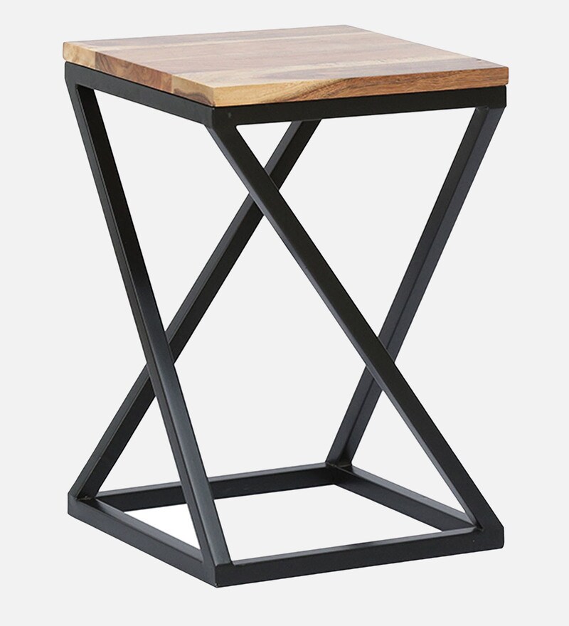 Buy Lydon Metal End Table In Natural Finish By Bohemiana Online ...