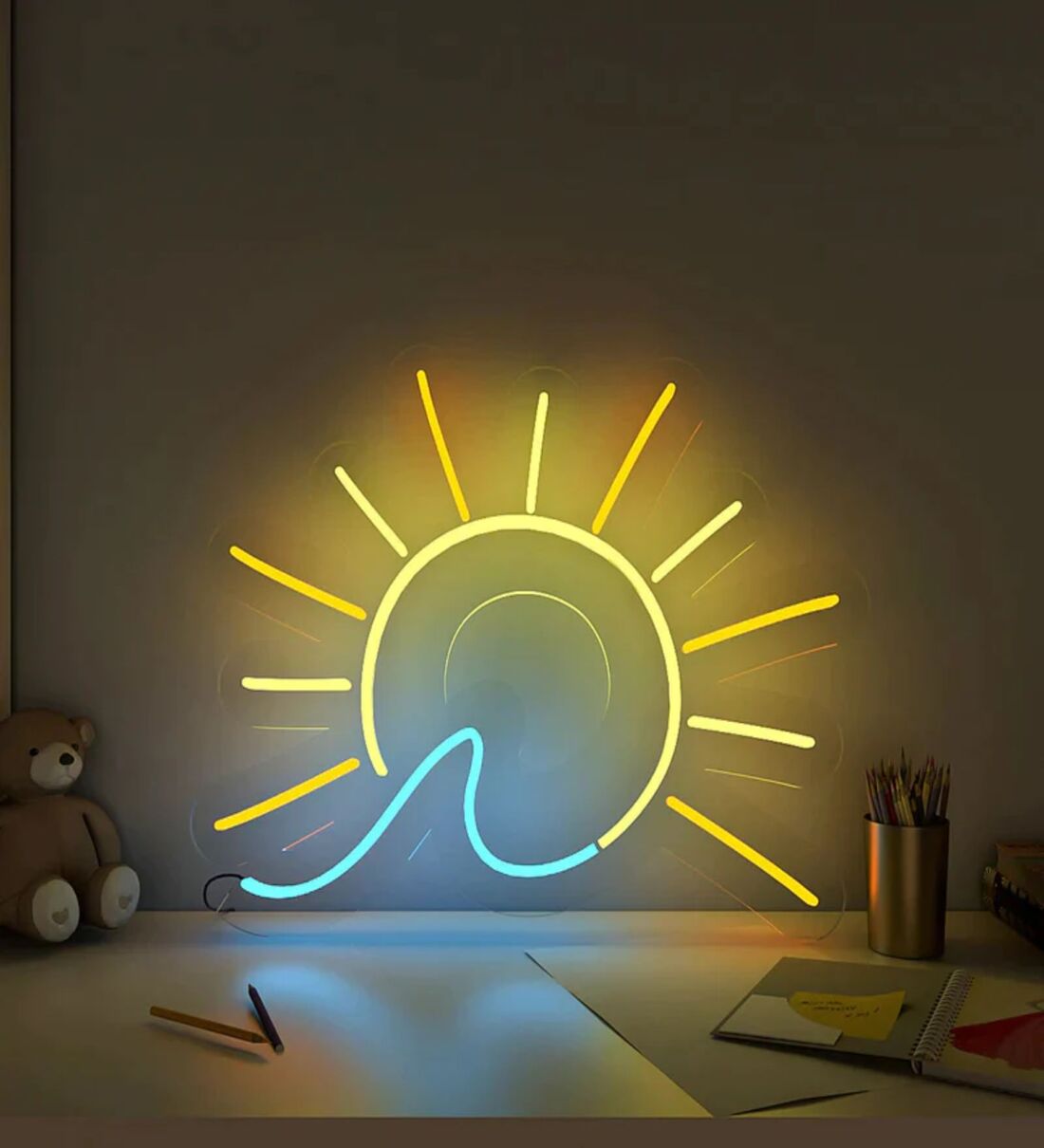 Buy Sun Rising Yellow LED Neon Light- Yellow at 50% OFF by Clawcrafts ...