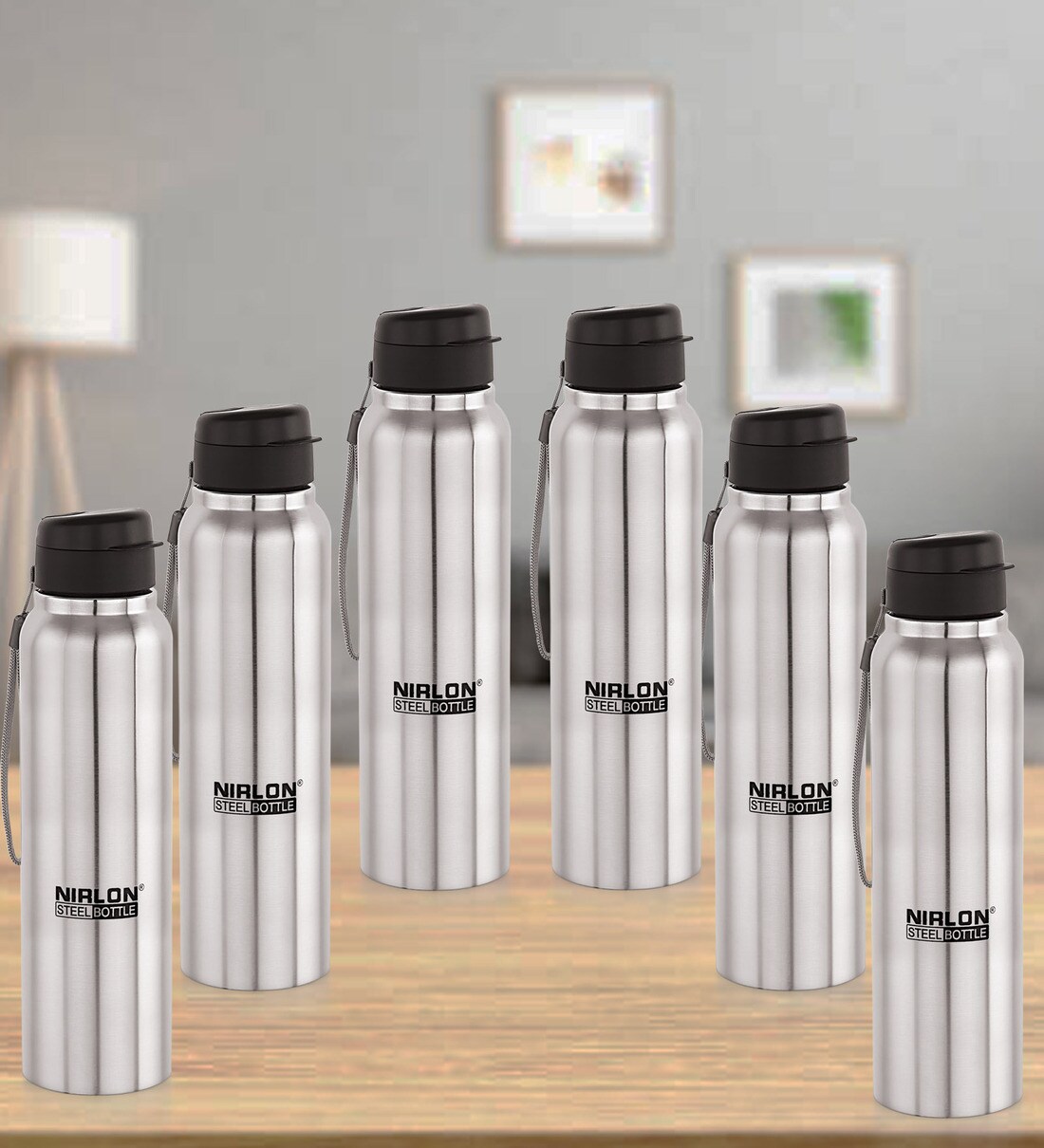 Buy Superb Flip 1 Ltr Silver Stainless Steel (Set of 6) Sipper at 26% ...