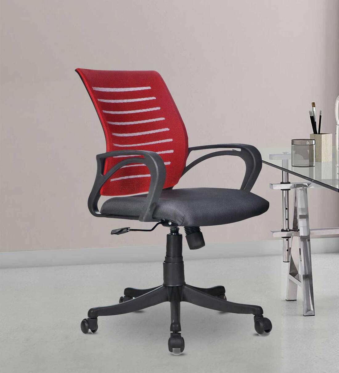 Buy Superb Breathable Mesh Ergonomic Chair In Red Colour at 26% OFF by ...