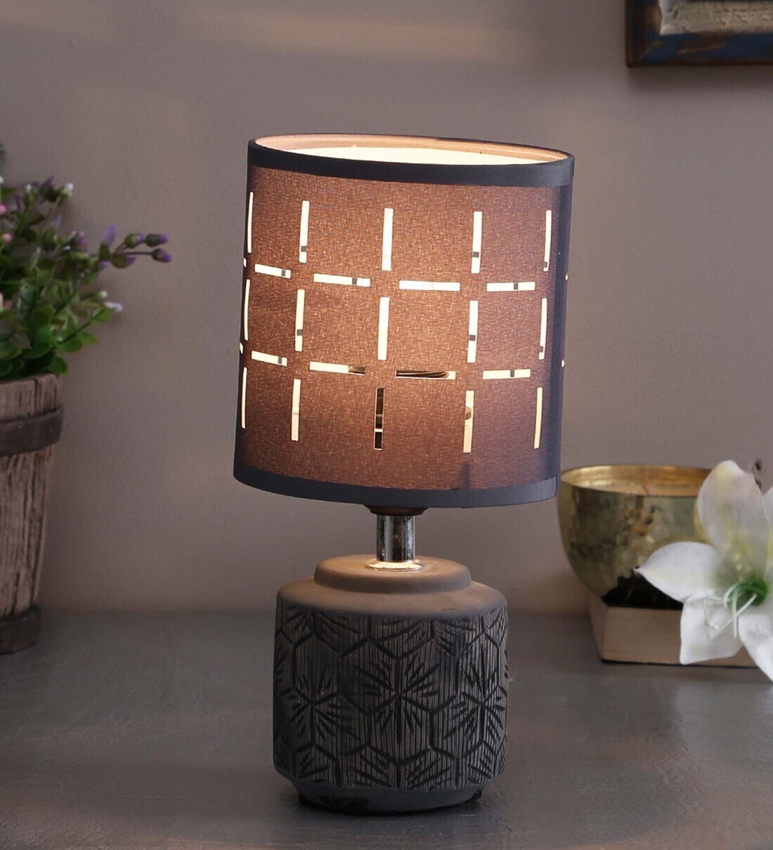 Buy Surface Design Lamp With A Designer Cutout Smooth Shade By Tayhaa ...