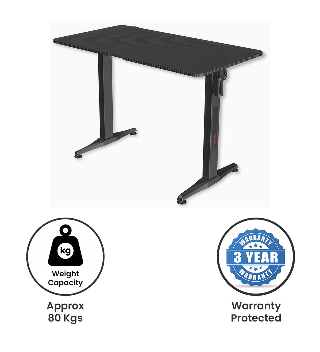 Buy Surface Writing Table in Black Finish Online - Contemporary Writing ...