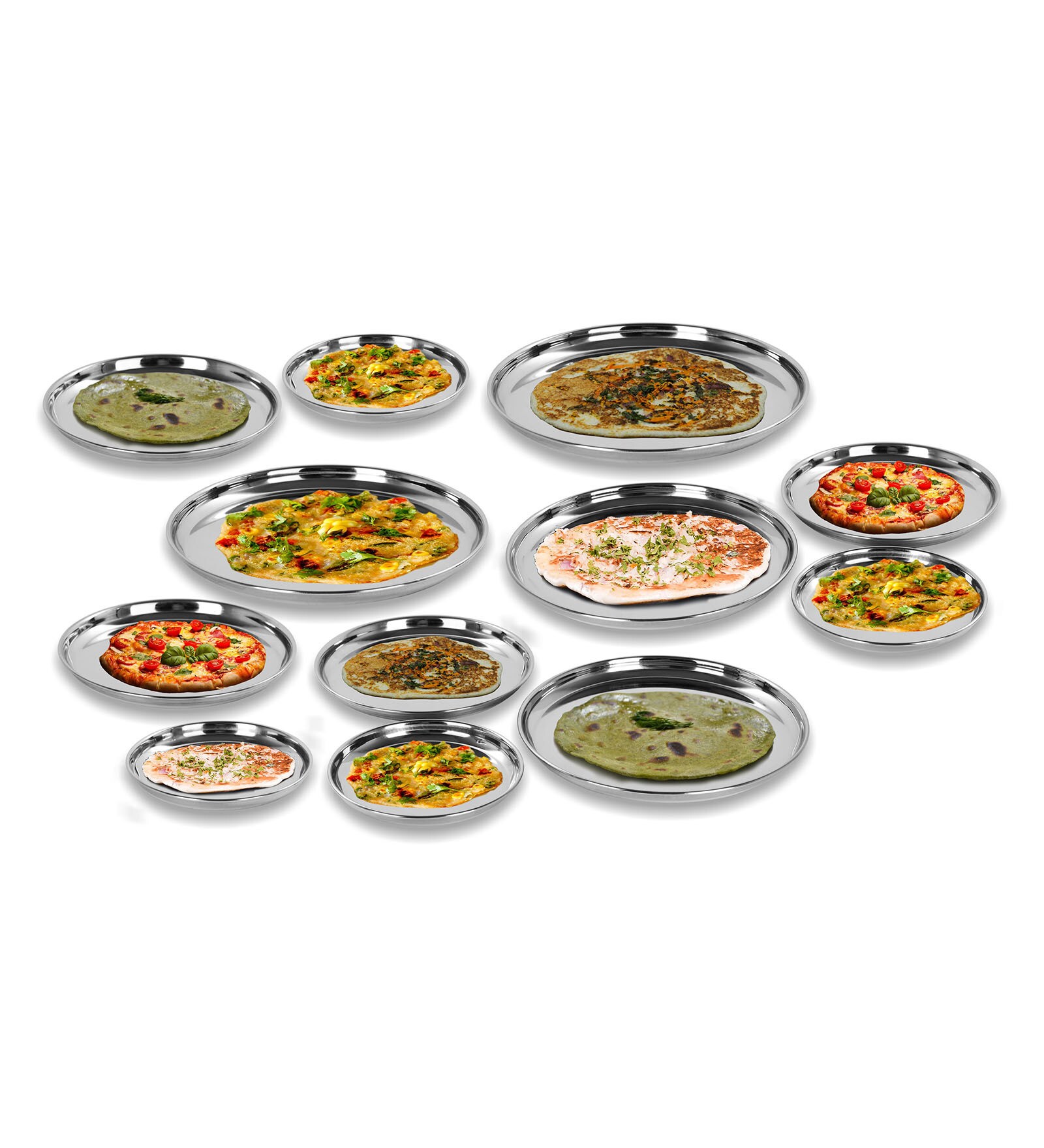 Buy Metallics Heavy Gauge (Set Of 12 ) Dinner Plates at 29% OFF by ...