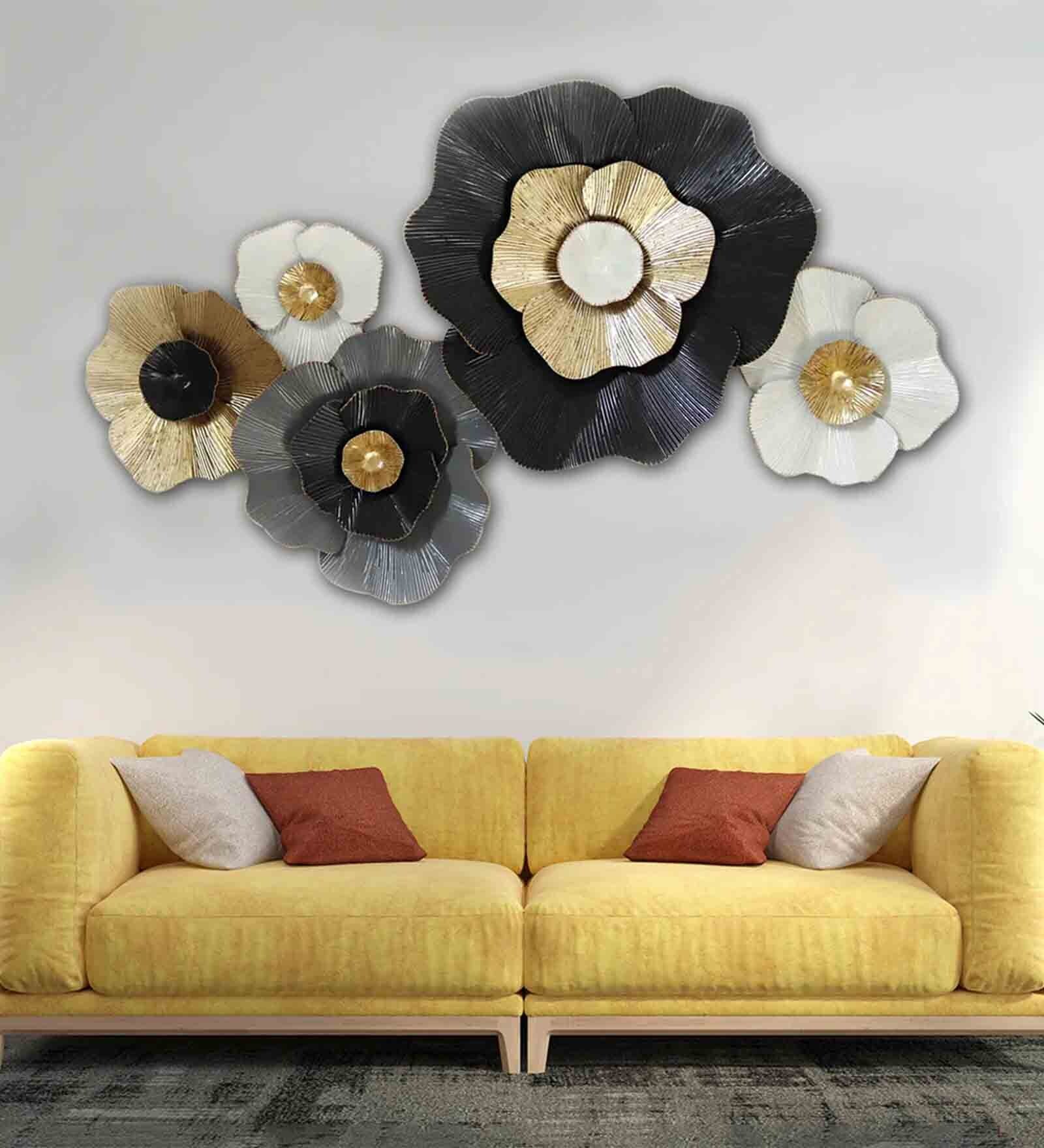Buy Sunflower Story Floral Metal Wall Art in Multicolour by Dekor ...