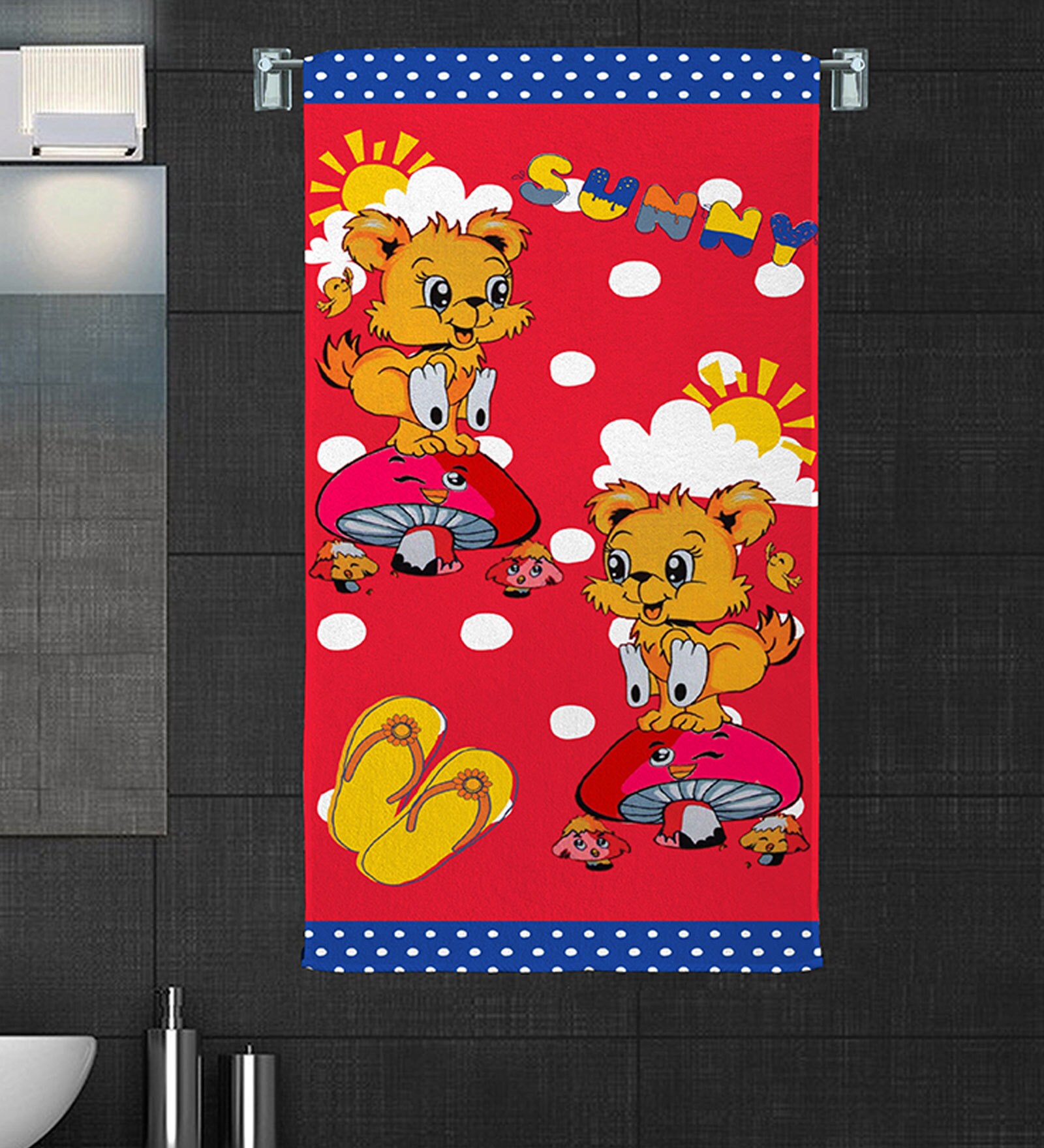 Buy Sunny Bath Towel in Red colour by Sassoon Fab at 20% OFF by Sassoon ...