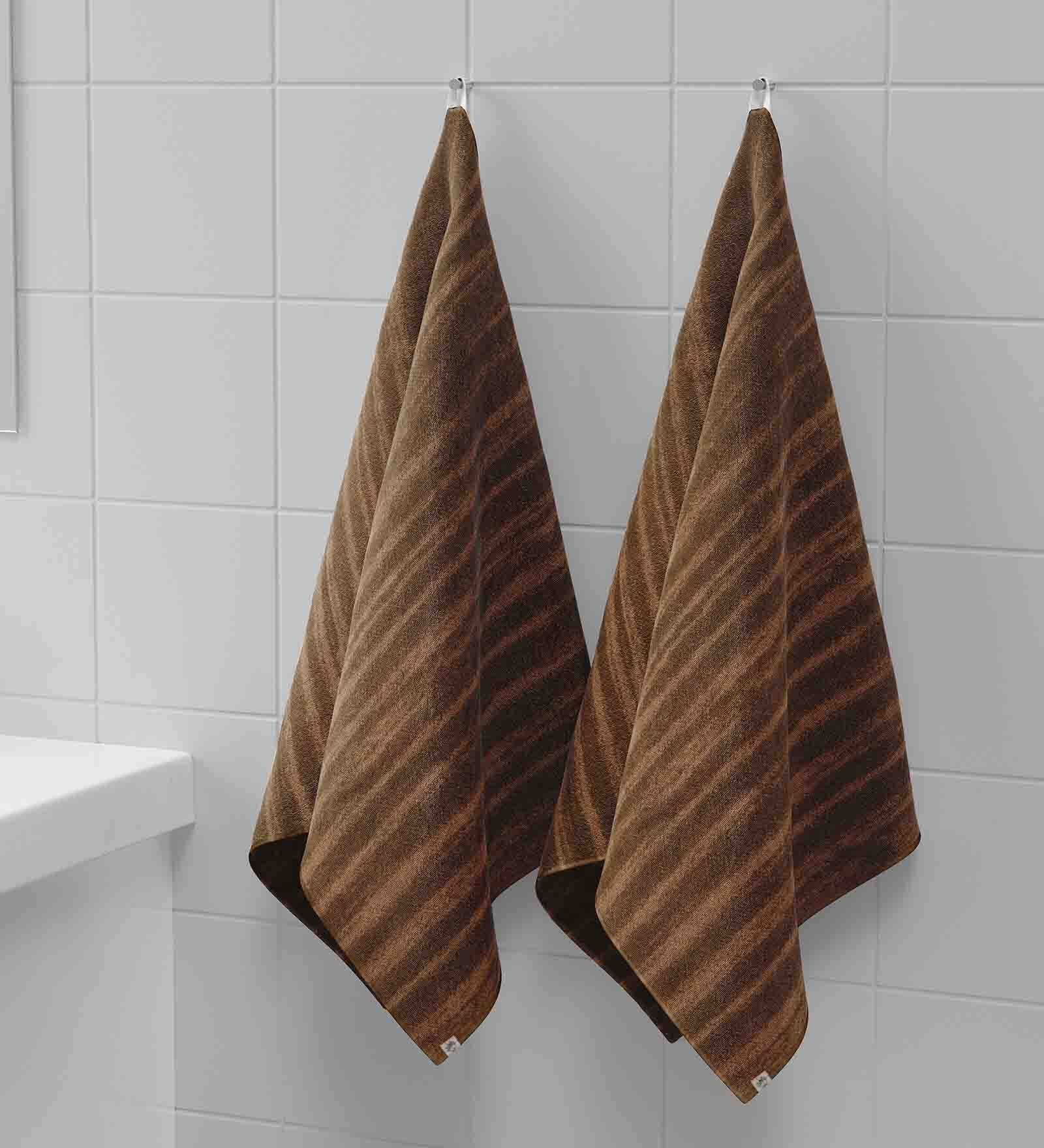 Buy Brown Solid 250 GSM Cotton Hand Towels (Set of 2) at 35% OFF by ...