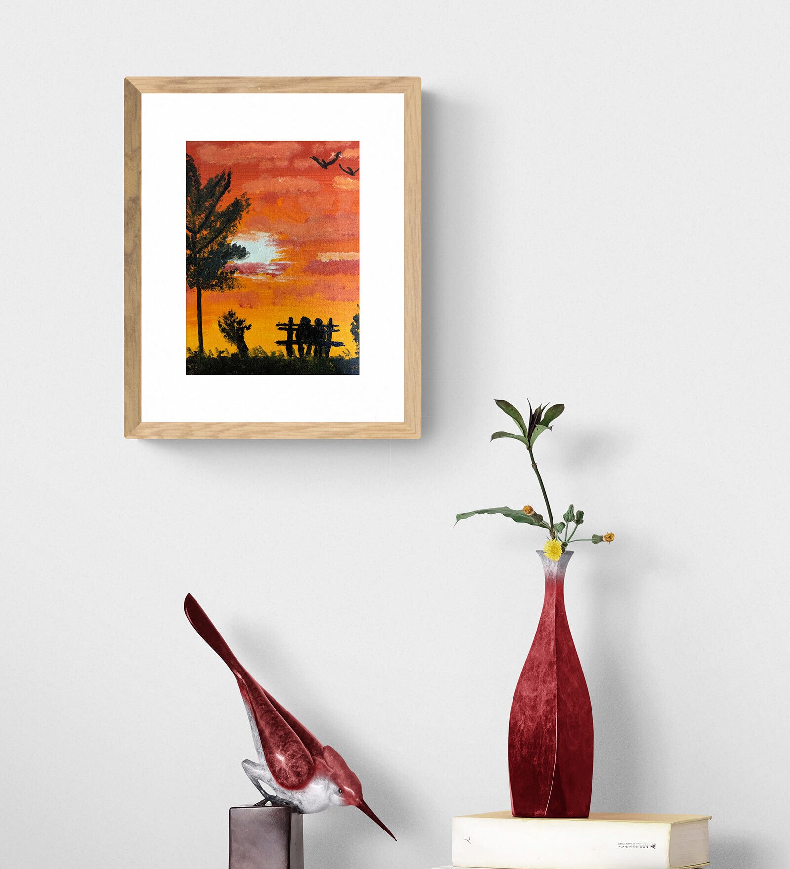 Buy Sunset Company Handmade Acrylic On Unframed Canvas Painting at 10% ...
