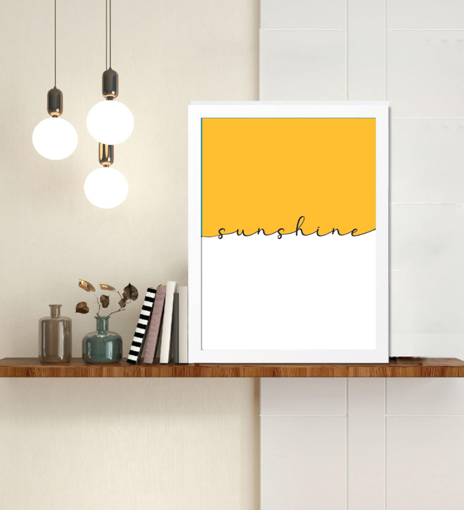 Buy Sunshine Yellow Paper & Wood Framed Art Print at 10% OFF by Gathari ...